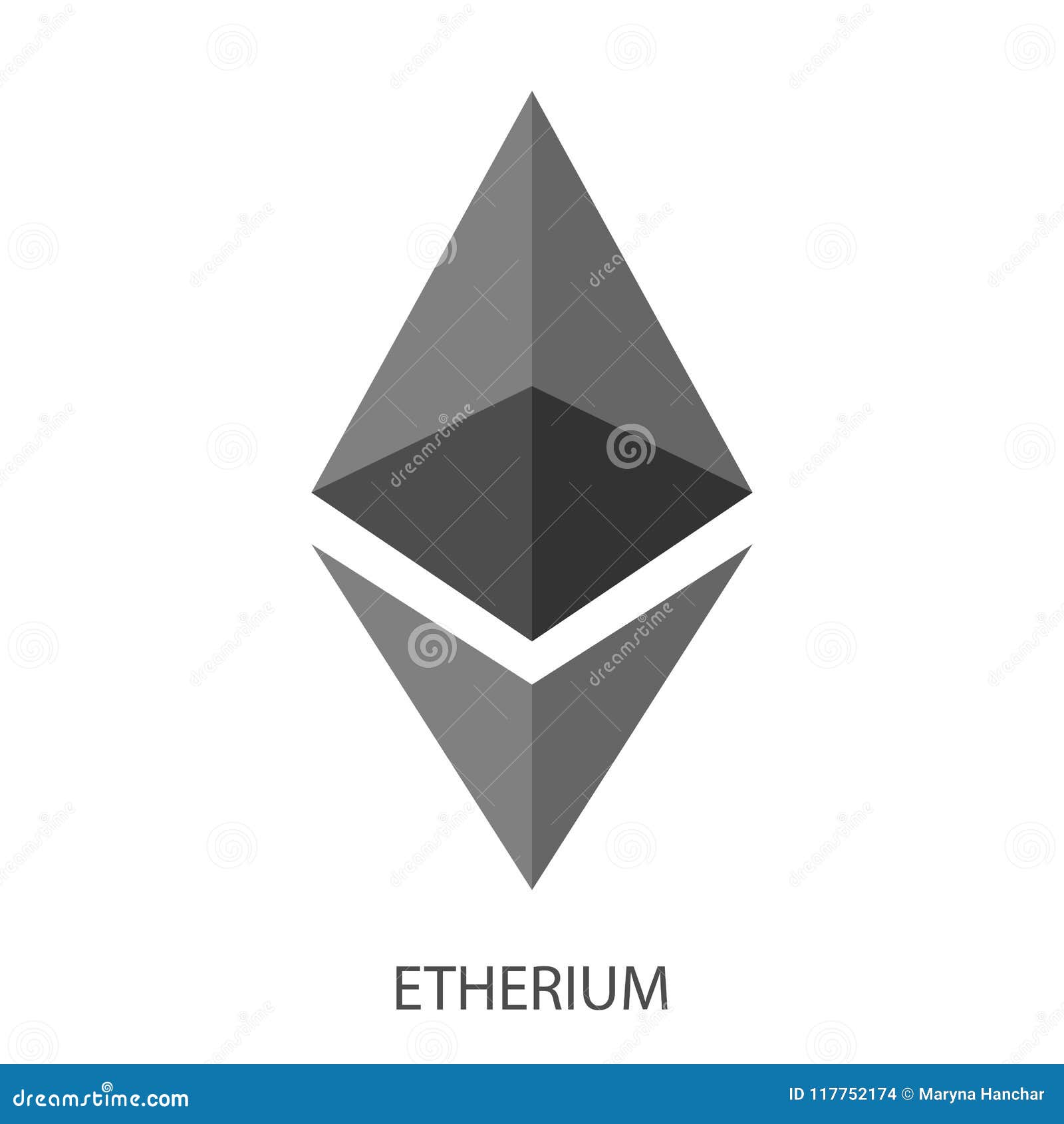 Etherium Logo On White Background. Vector Illustration | CartoonDealer ...