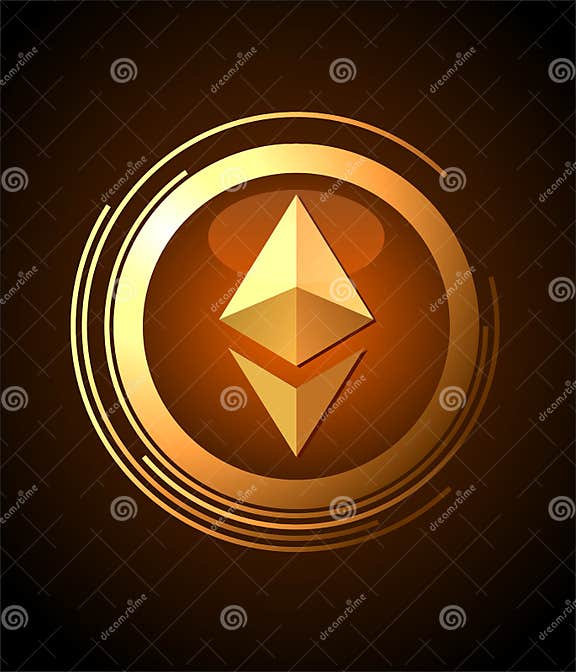 Etherium sign stock vector. Illustration of funds, extract - 125774414