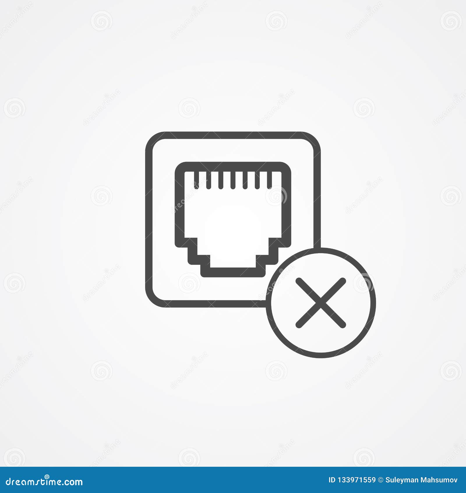 Ethernet-Anschluss-Vektorikonen-Zeichensymbol Vektor Abbildung ...