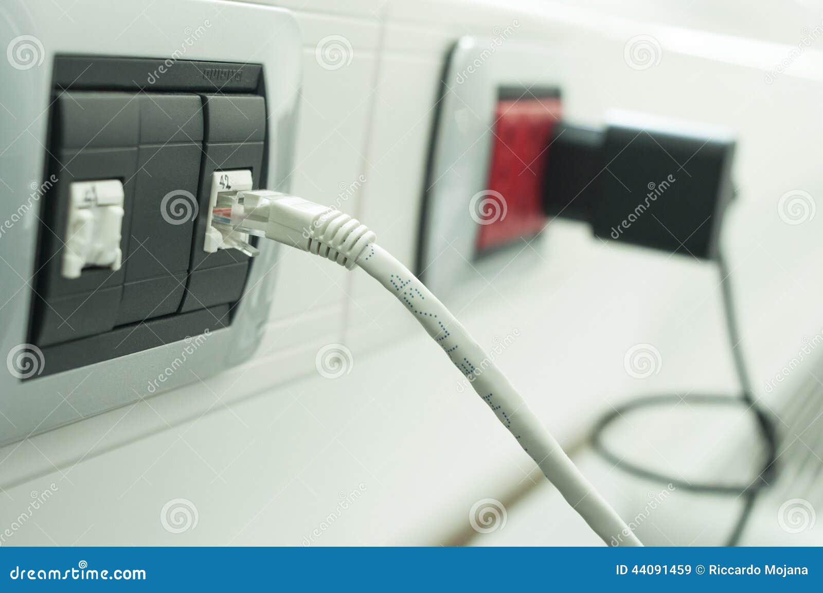 Ethernet cable close-up stock image. Image of computer - 44091459