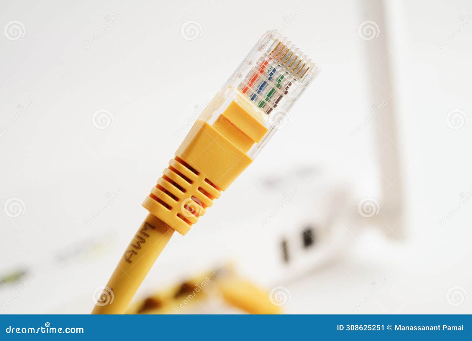 Ethernet Cable for Connect To Wireless Router Link To Internet Service ...