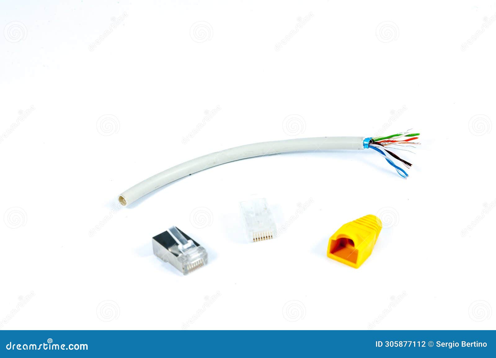 Ethernet Cable and Connectors Stock Photo - Image of digital, connector ...