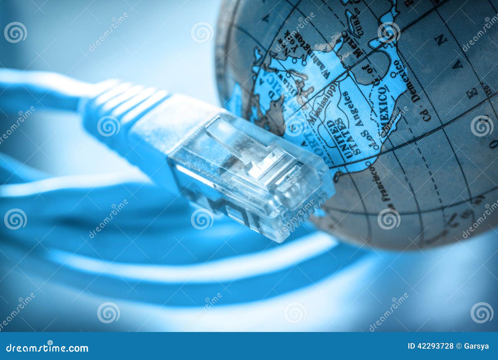 Ethernet cable and globe stock photo. Image of networking - 42293728
