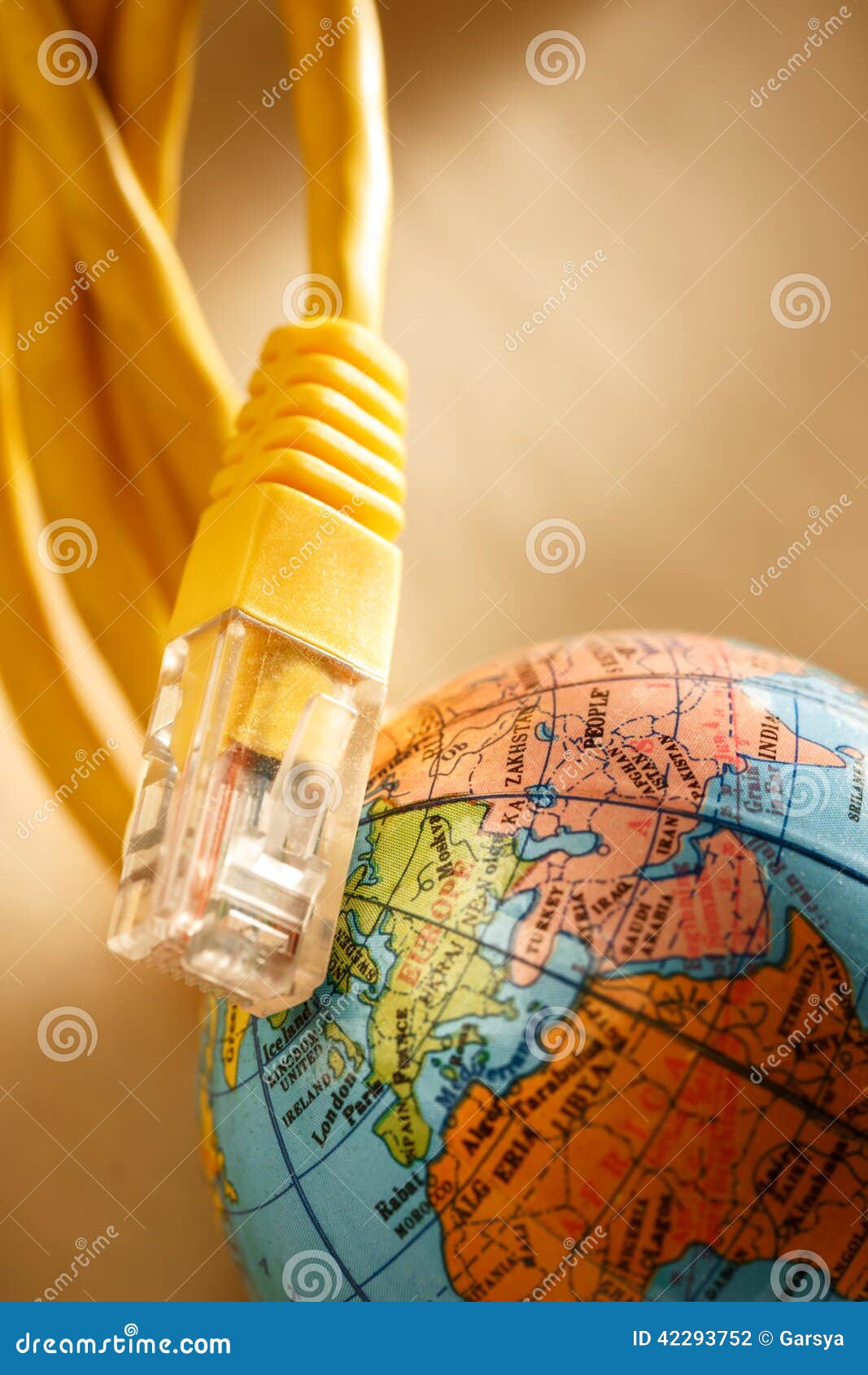 Ethernet cable and globe stock photo. Image of learn - 42293752