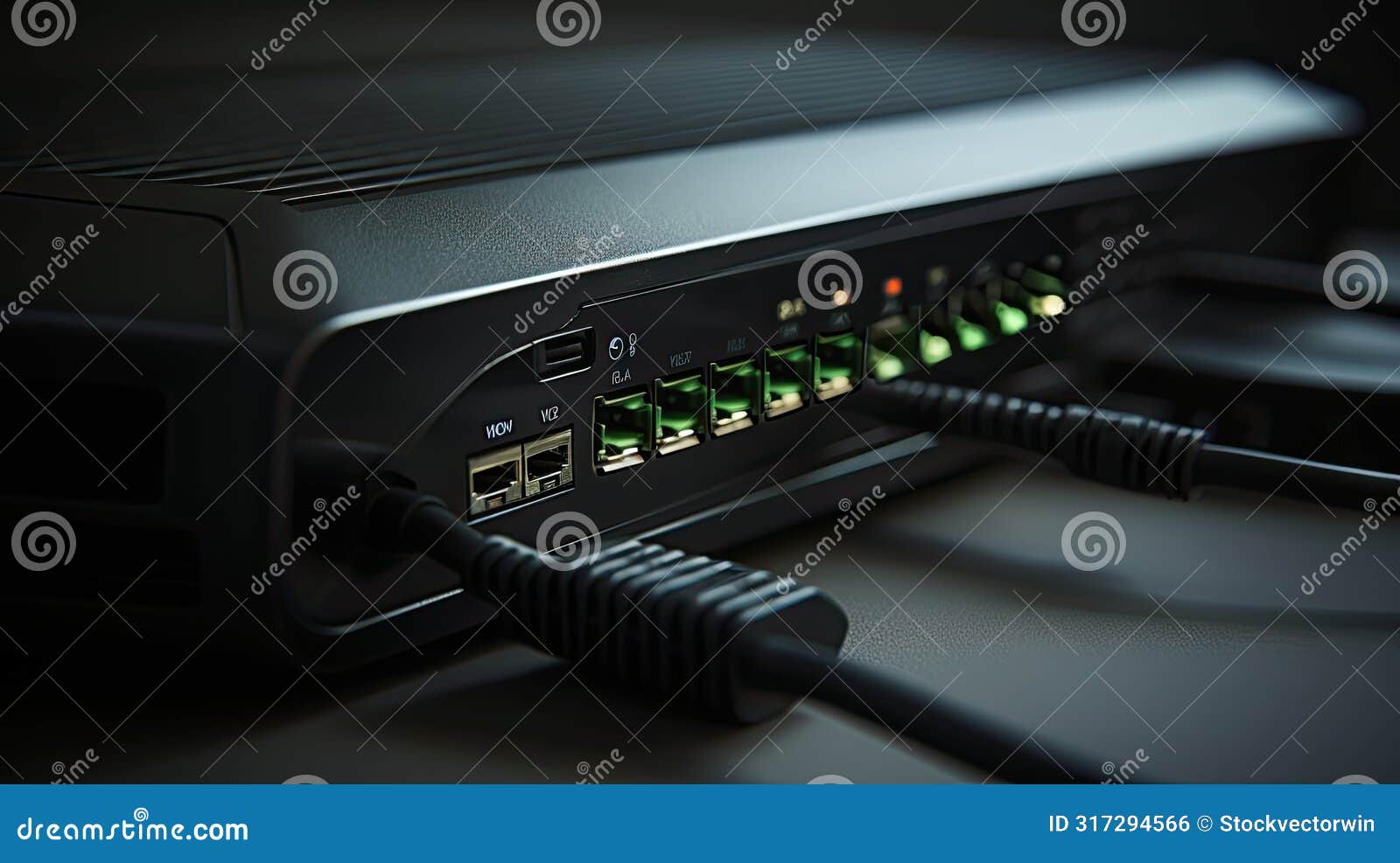 Ethernet cable modem stock illustration. Illustration of fiber - 317294566