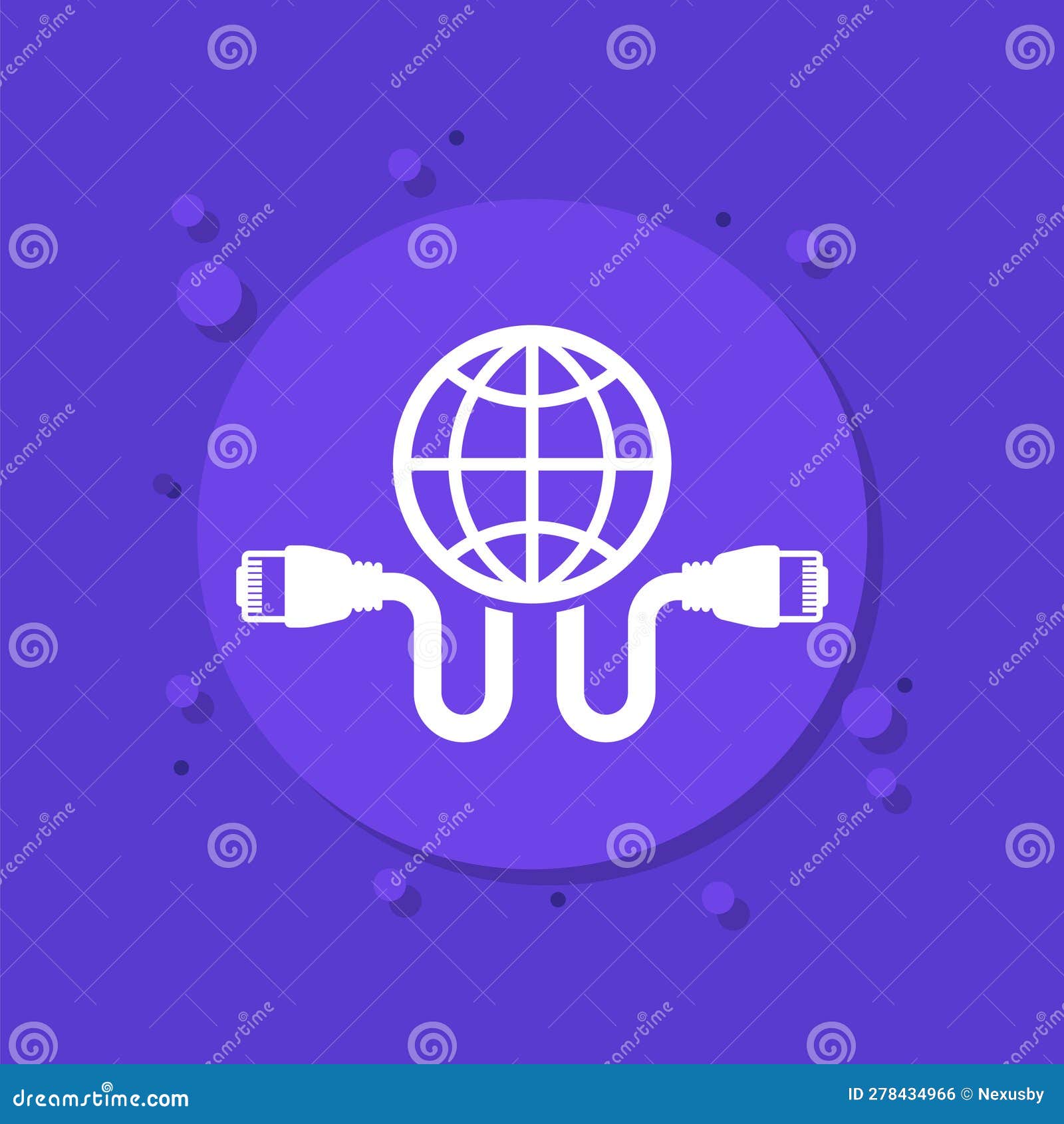 Ethernet Cable, Network Icon for Web Stock Vector - Illustration of ...