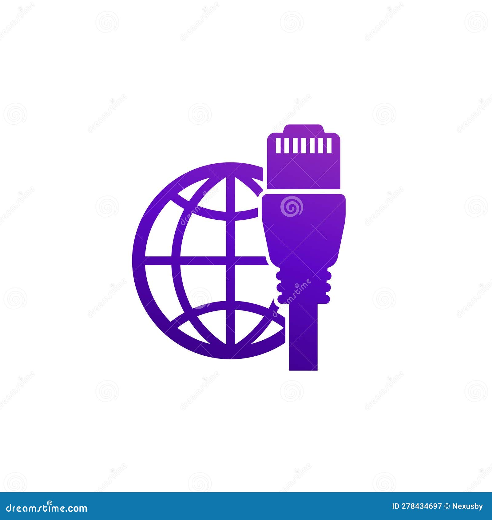 Lan Cable Network Connection Icon Form Lines And Triangles, Point ...