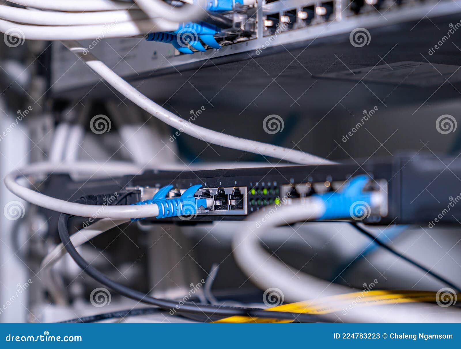Ethernet Cable on Network Switches Background Stock Image - Image of ...