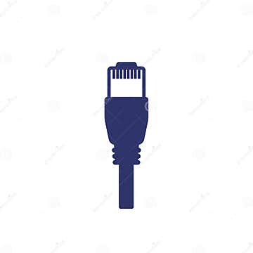 Ethernet Cable with a Plug Icon Stock Vector - Illustration of icon ...