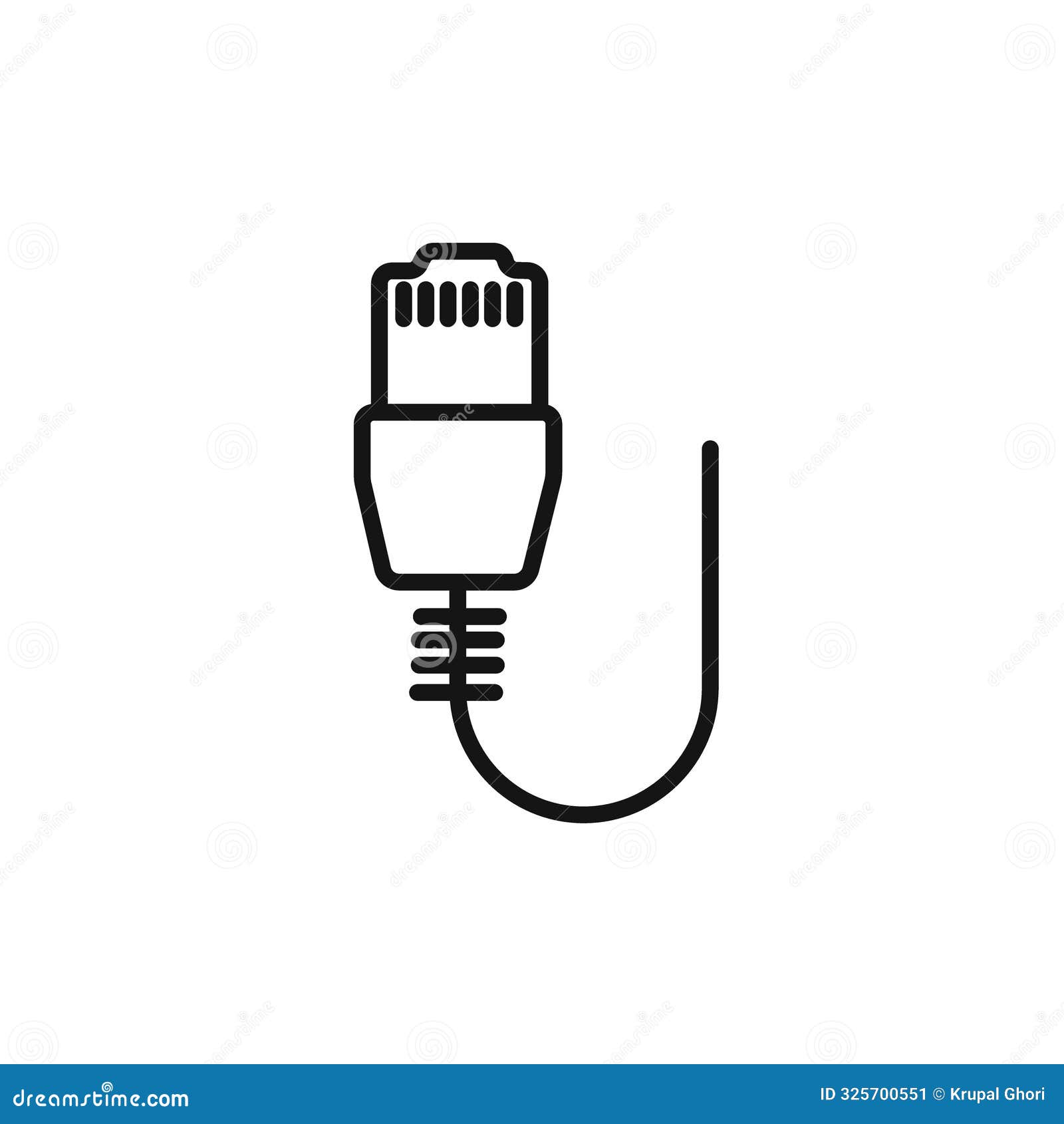 Ethernet Cable Plug Icon Vector Set Collection for Web Stock ...