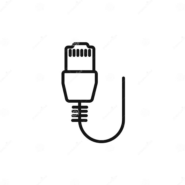 Ethernet Cable Plug Icon Vector Set Collection for Web Stock ...