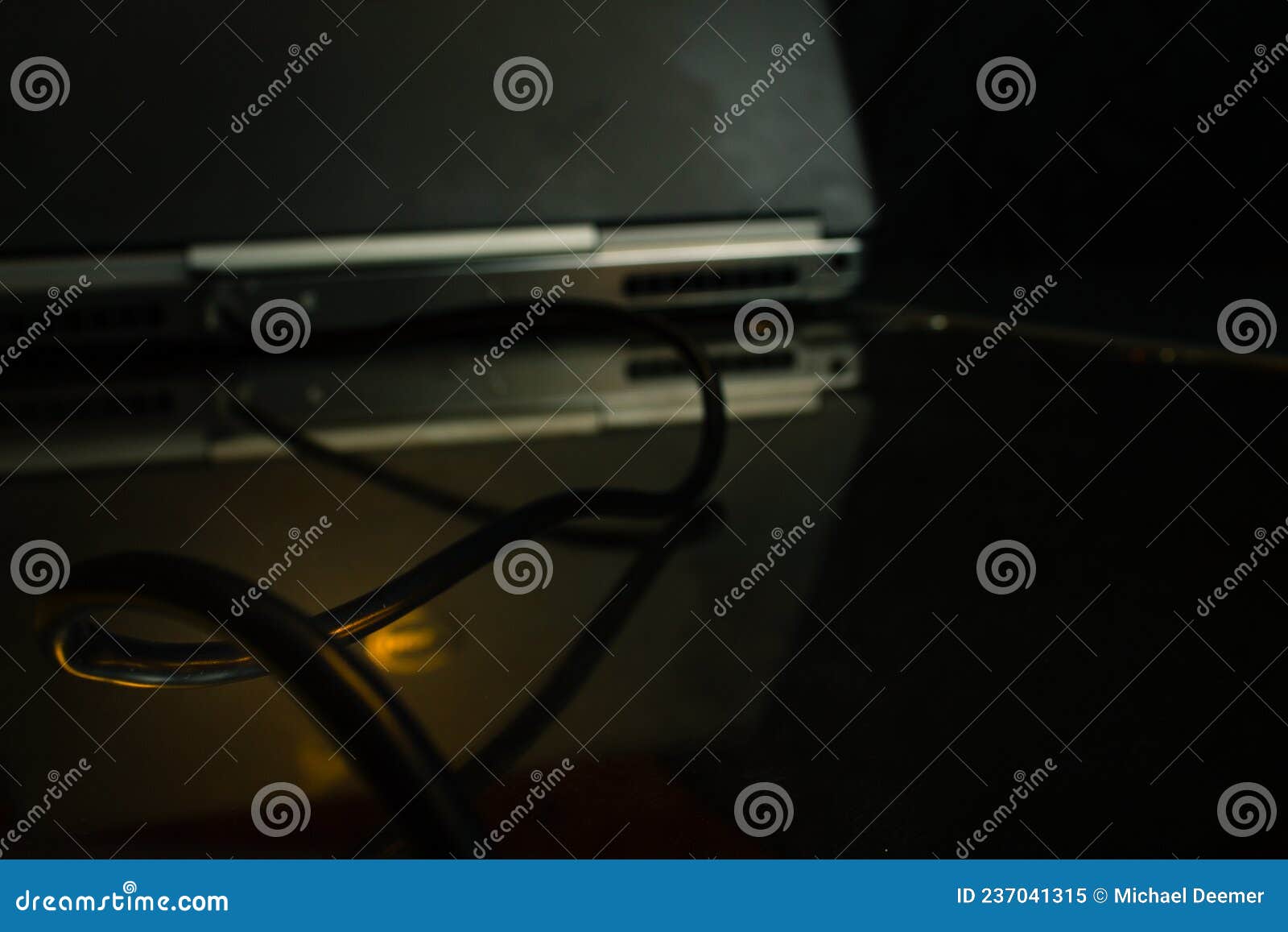 Ethernet Cable Plugged into a Laptop Stock Image - Image of device ...