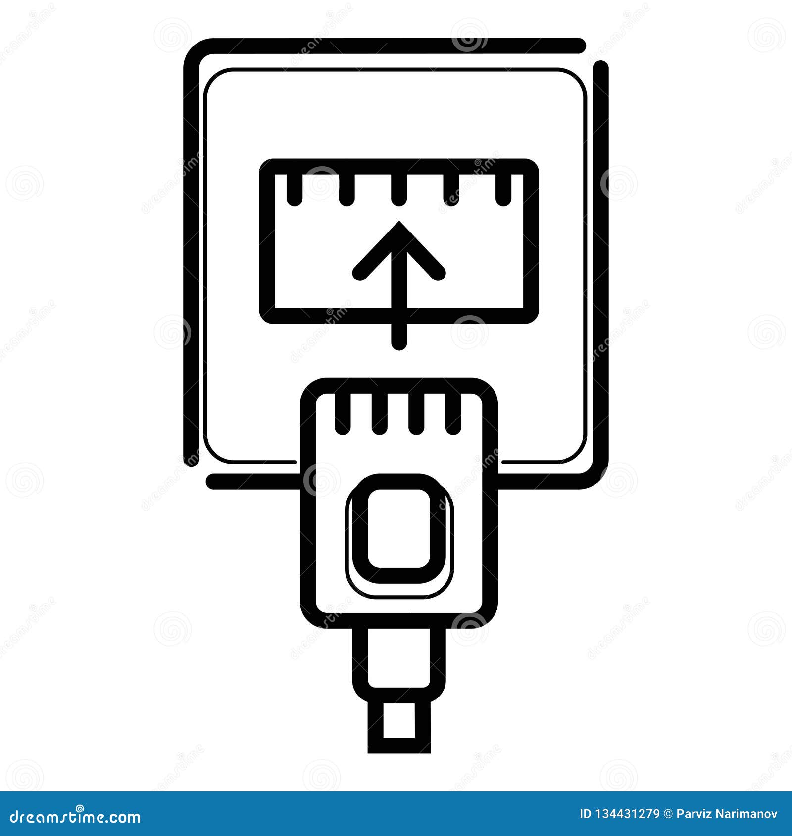 Ethernet Cable and Port Icon Stock Illustration - Illustration of ...