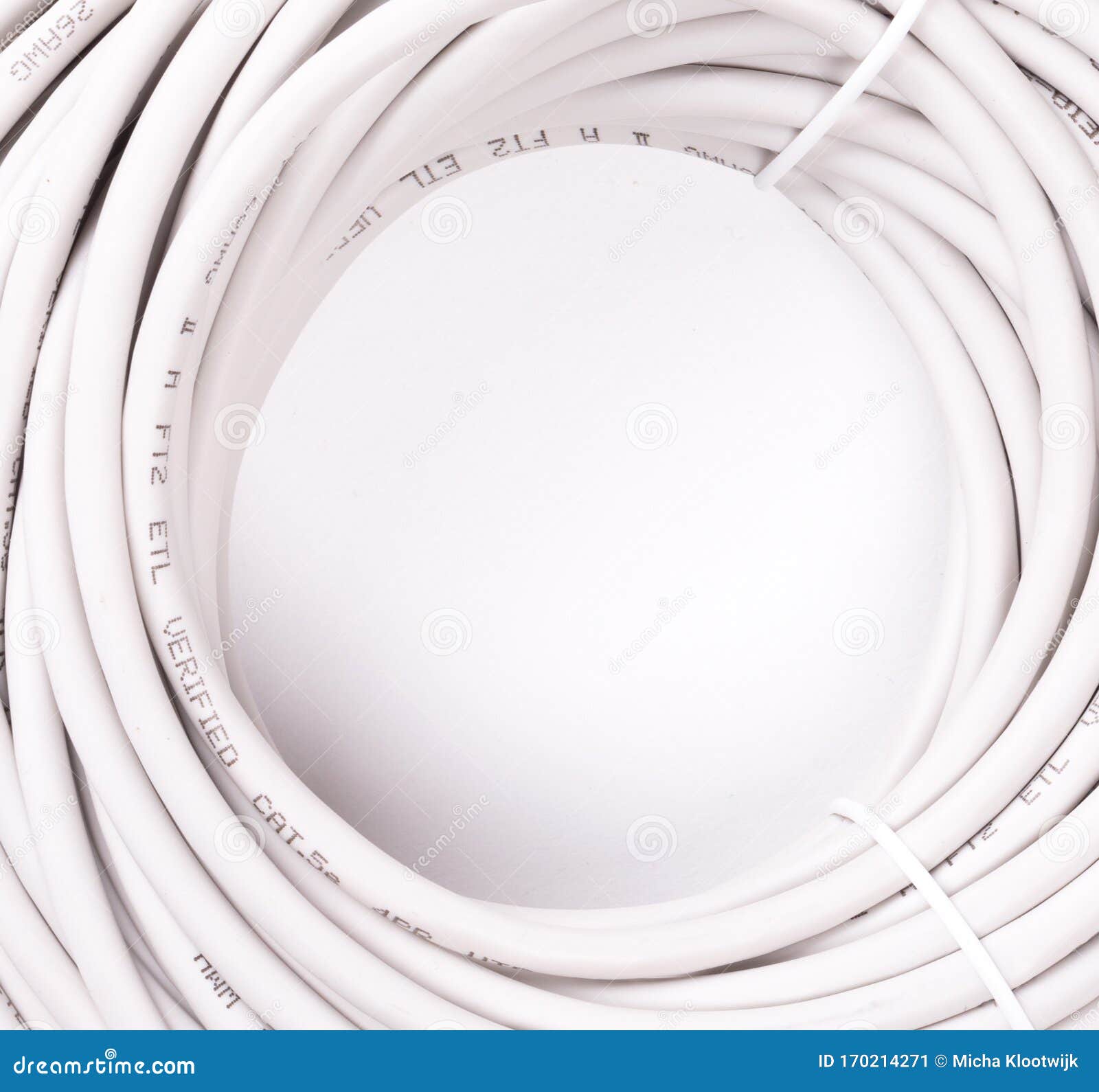 Ethernet cable rolled up stock image. Image of cable - 170214271