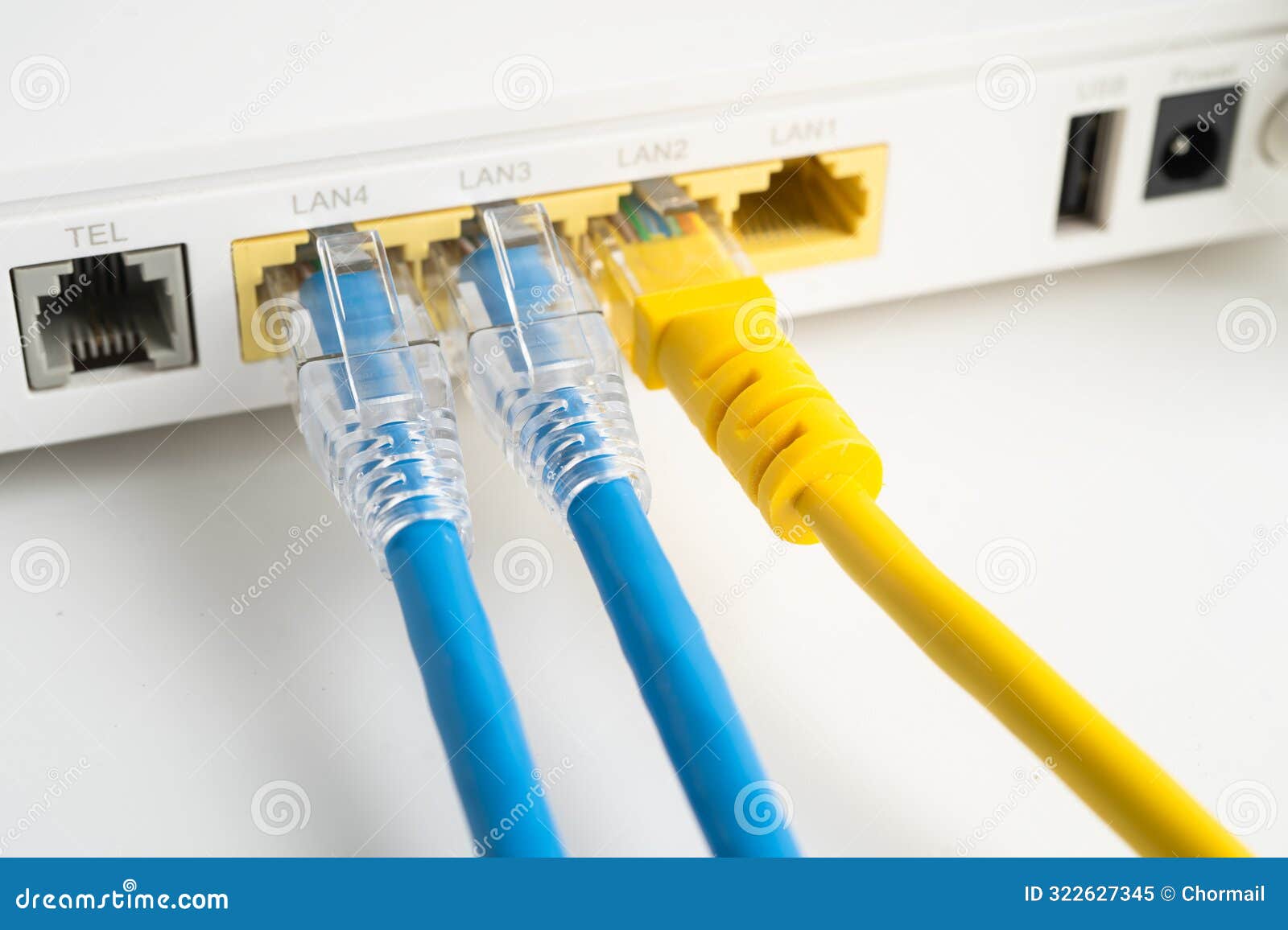Ethernet Cable with Wireless Router Connect To Internet Service ...