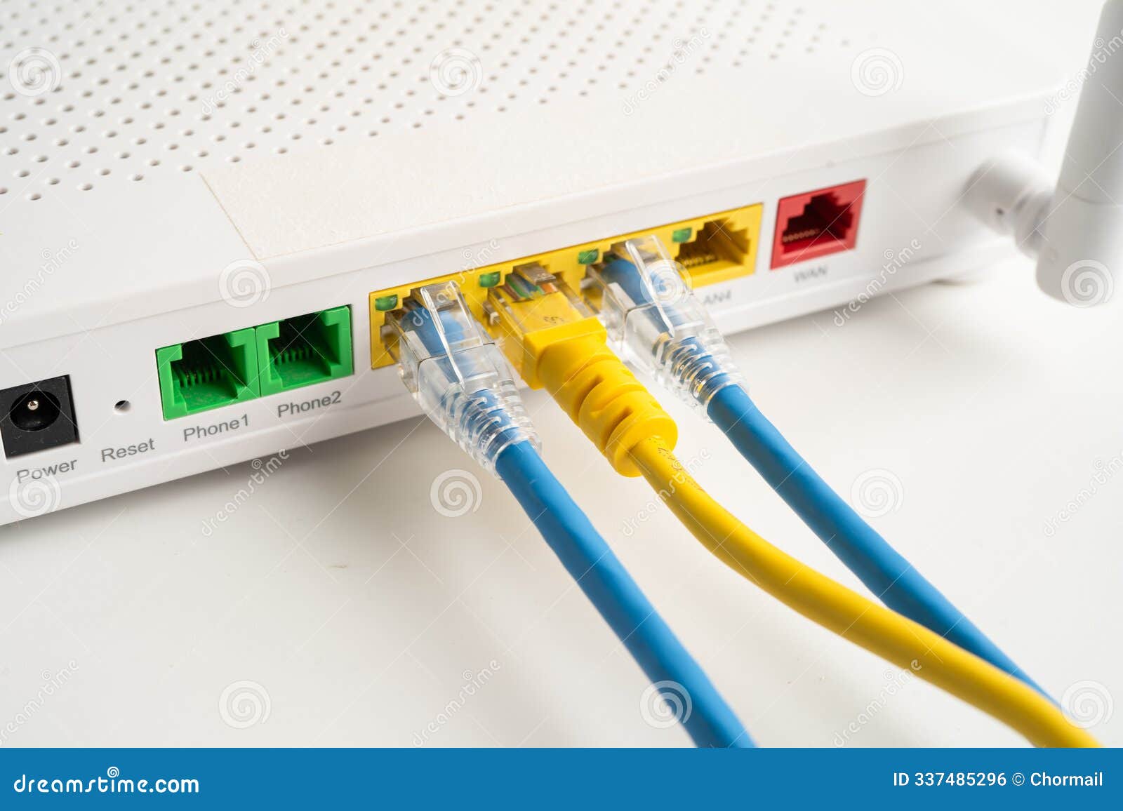 Ethernet Cable with Wireless Router Connect To Internet Service ...