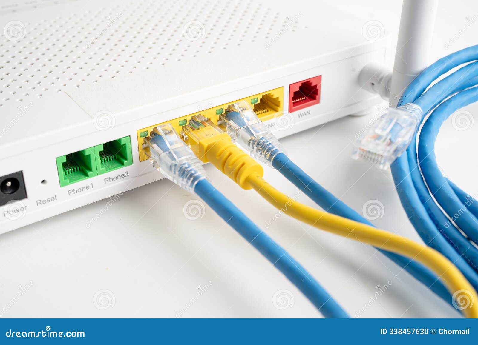 Ethernet Cable with Wireless Router Connect To Internet Service ...