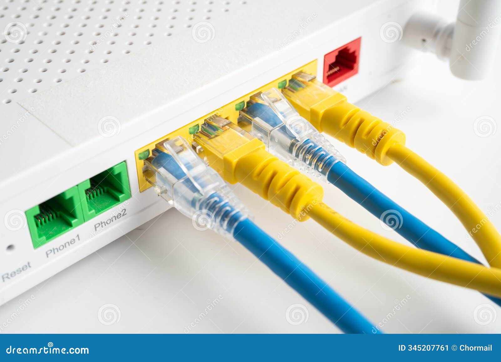 Ethernet Cable with Wireless Router Connect To Internet Service ...