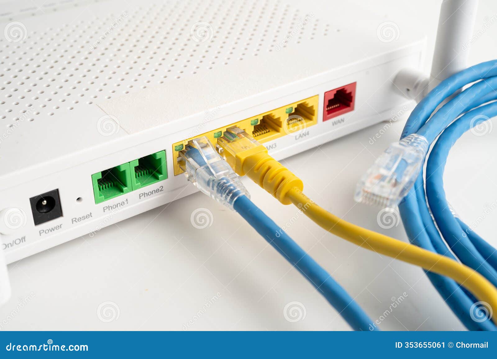 Ethernet Cable with Wireless Router Connect To Internet Service ...
