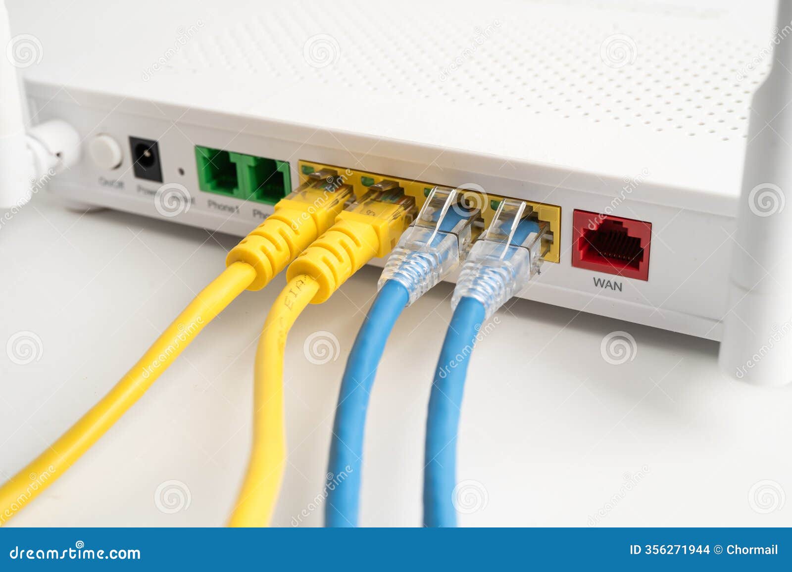 Ethernet Cable with Wireless Router Connect To Internet Service ...