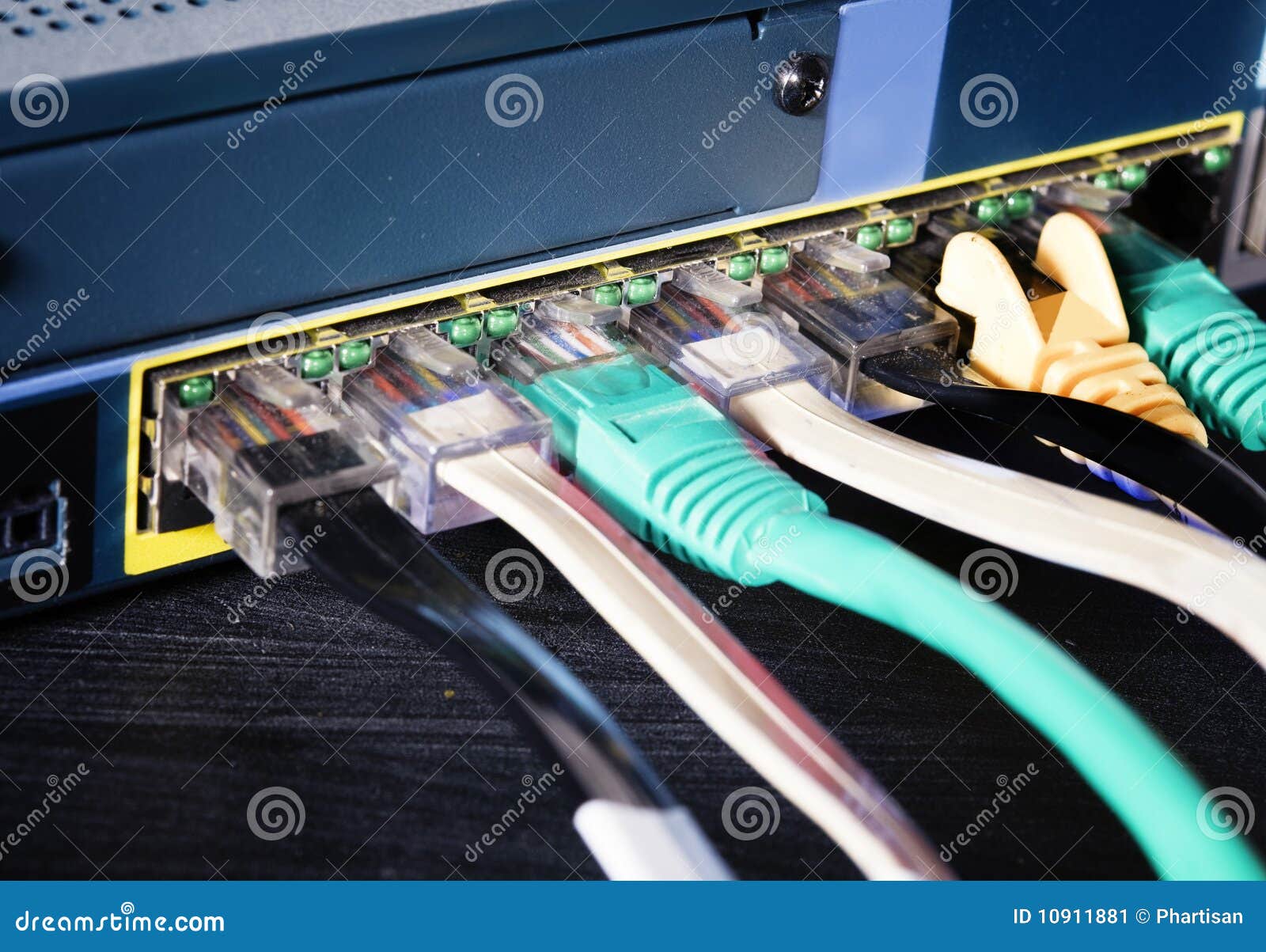 Ethernet cables stock image. Image of cable, switch, technology - 10911881