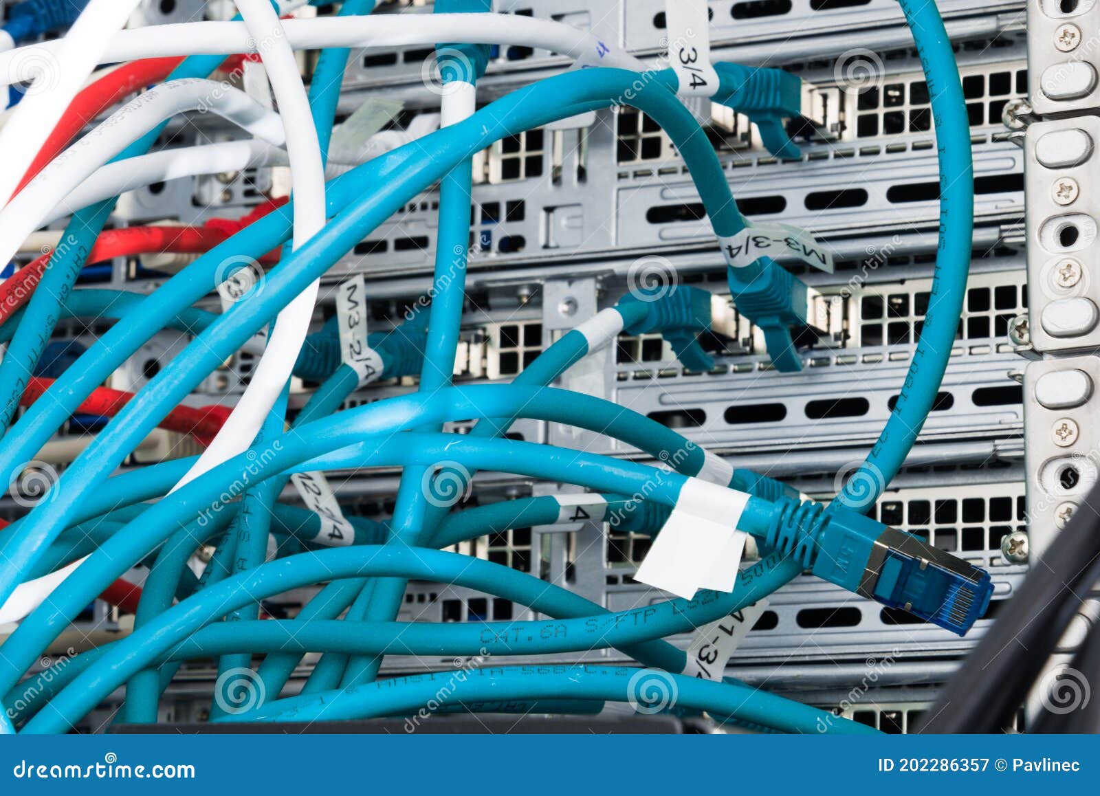 Ethernet Cables Connected To Server Switch Stock Image - Image of ...