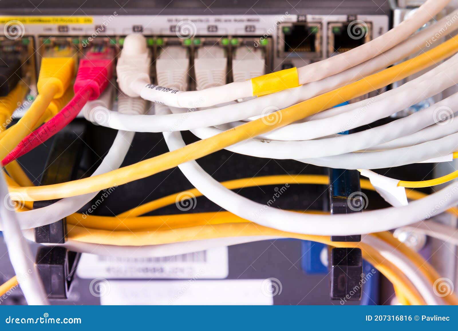 Ethernet Cables Connected To Server Switch Stock Photo - Image of patch ...