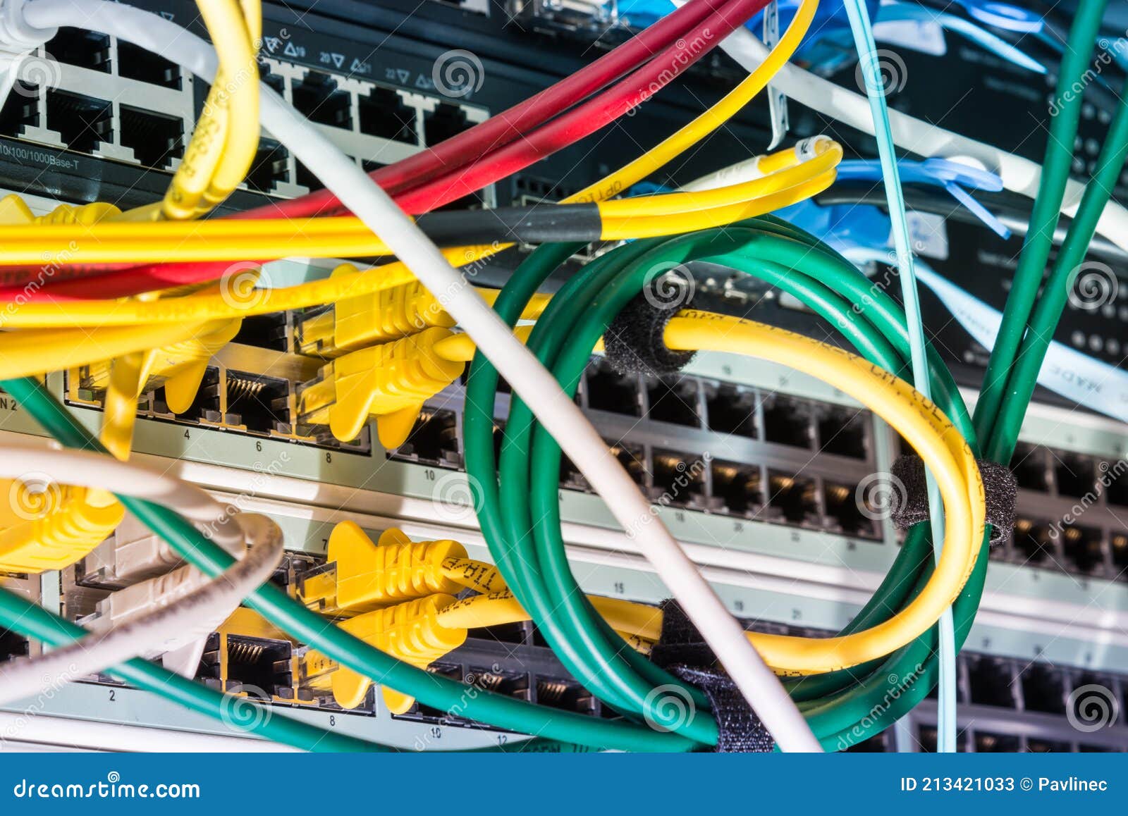 Ethernet Cables Connected To Server Switch Stock Image - Image of ...