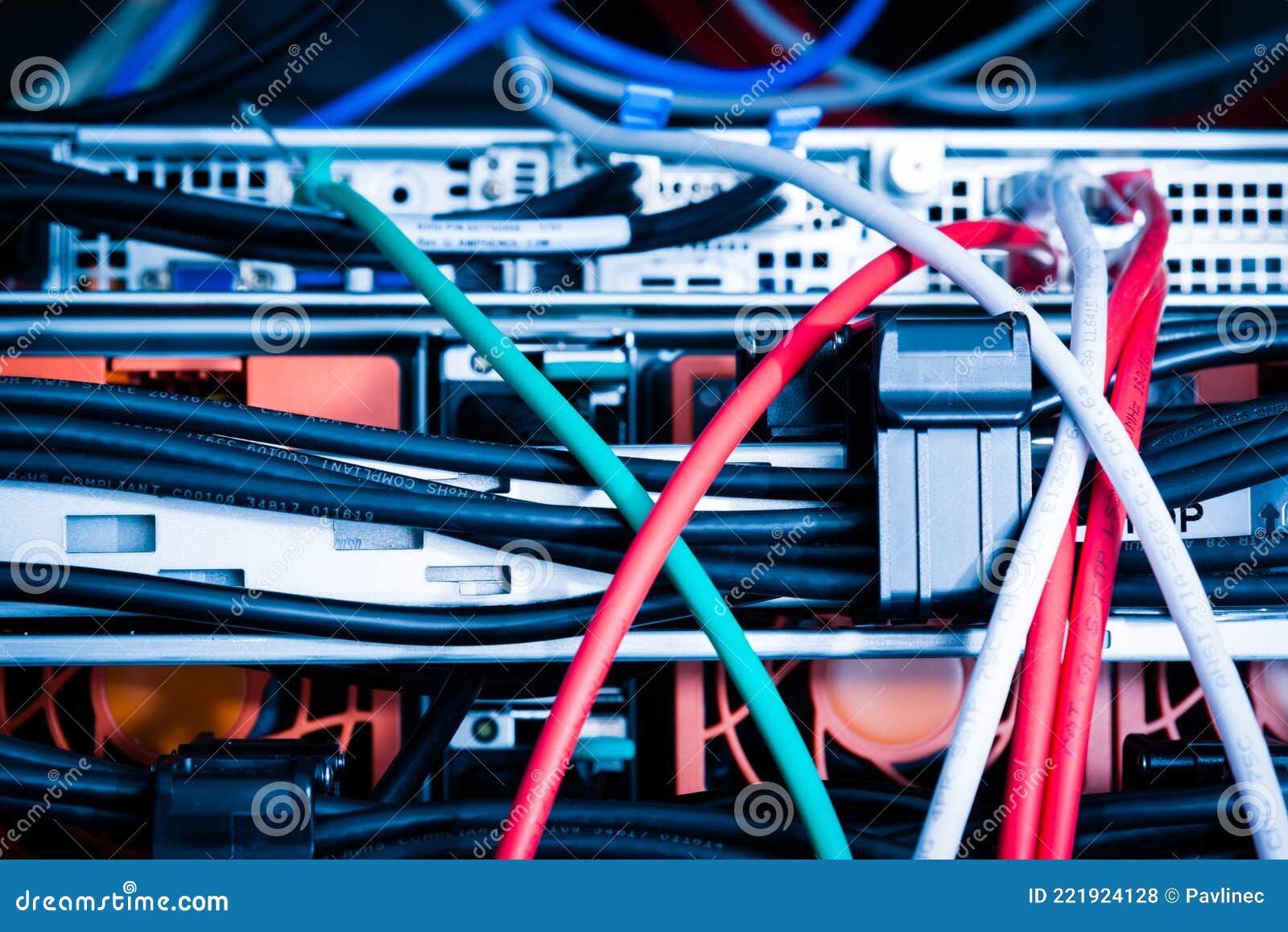 Ethernet Cables Connected To Server Switch Stock Photo - Image of ...