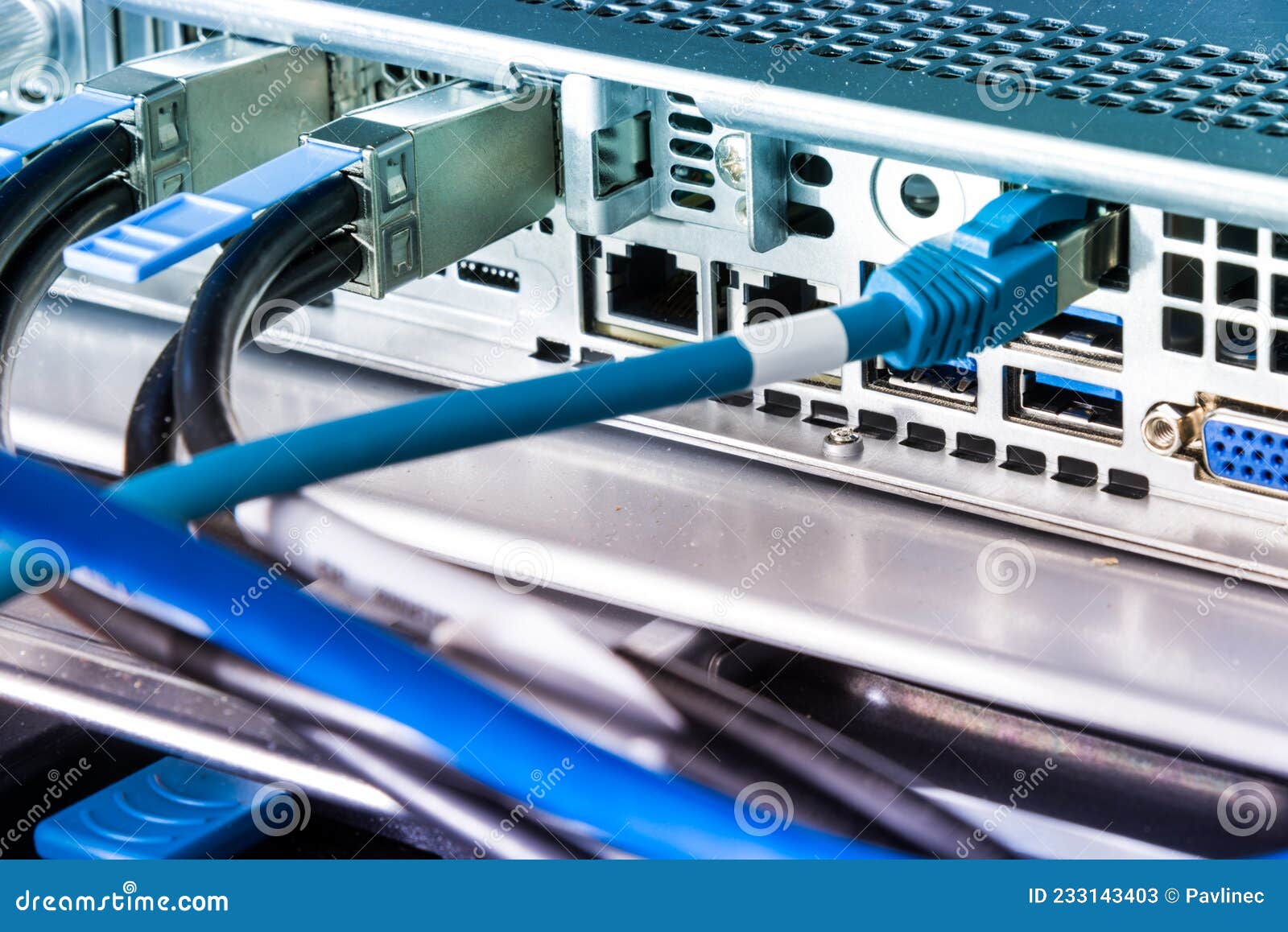 Ethernet Cables Connected To Server Switch Stock Image - Image of ...