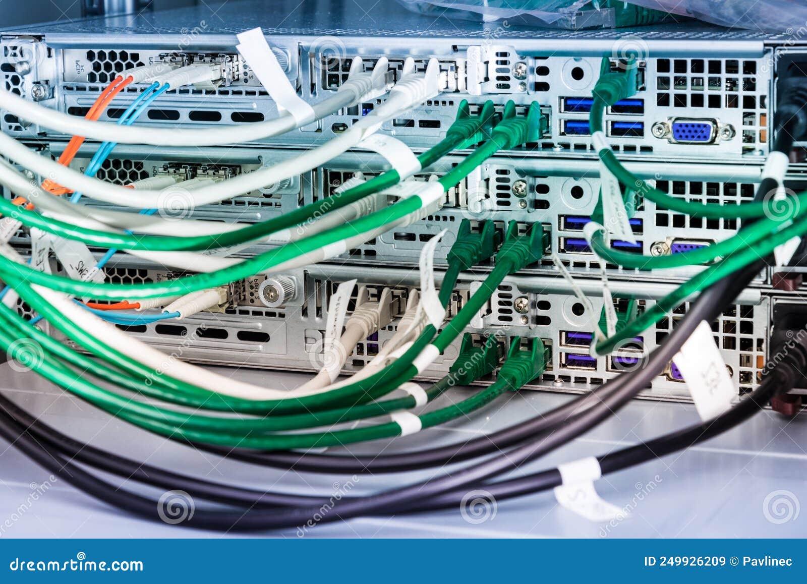 Ethernet Cables Connected To Server Switch Stock Image - Image of ...