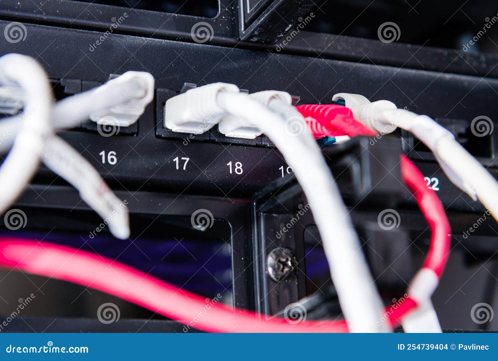 Ethernet Cables Connected To Server Switch Stock Photo - Image of port ...