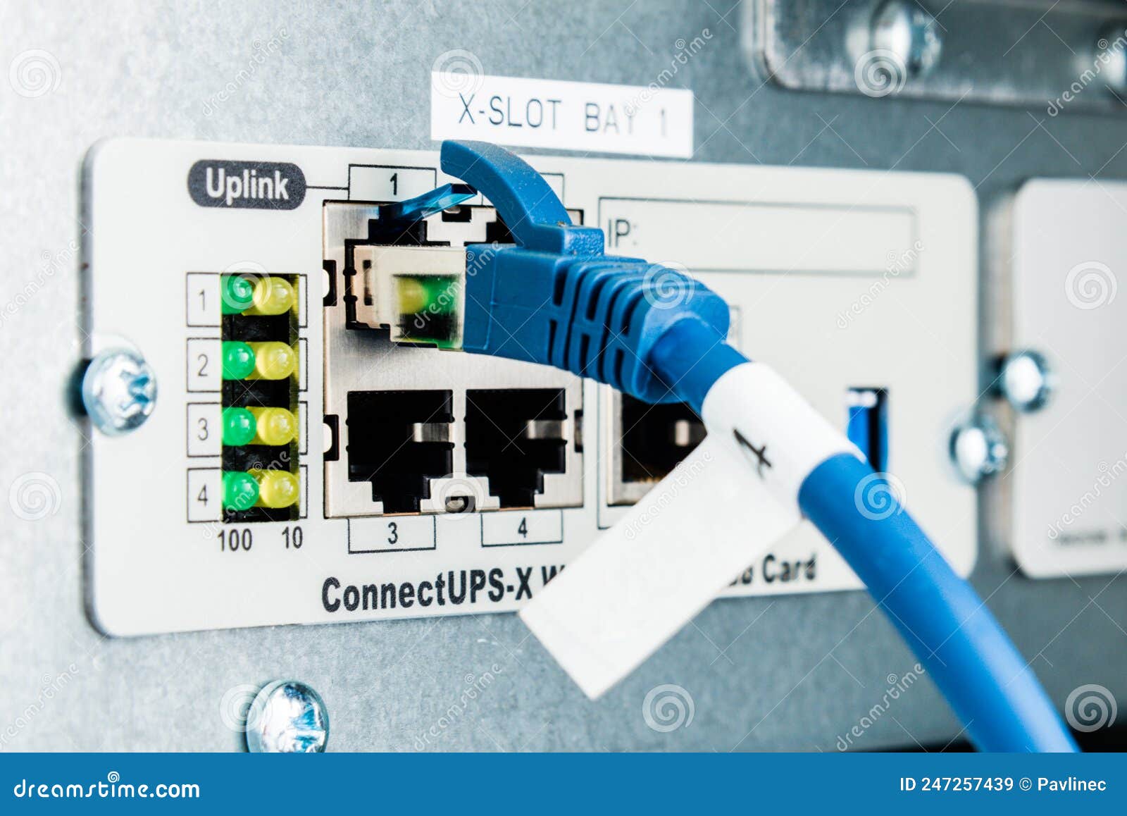 Ethernet Cables Connected To Server Switch Stock Image - Image of ...