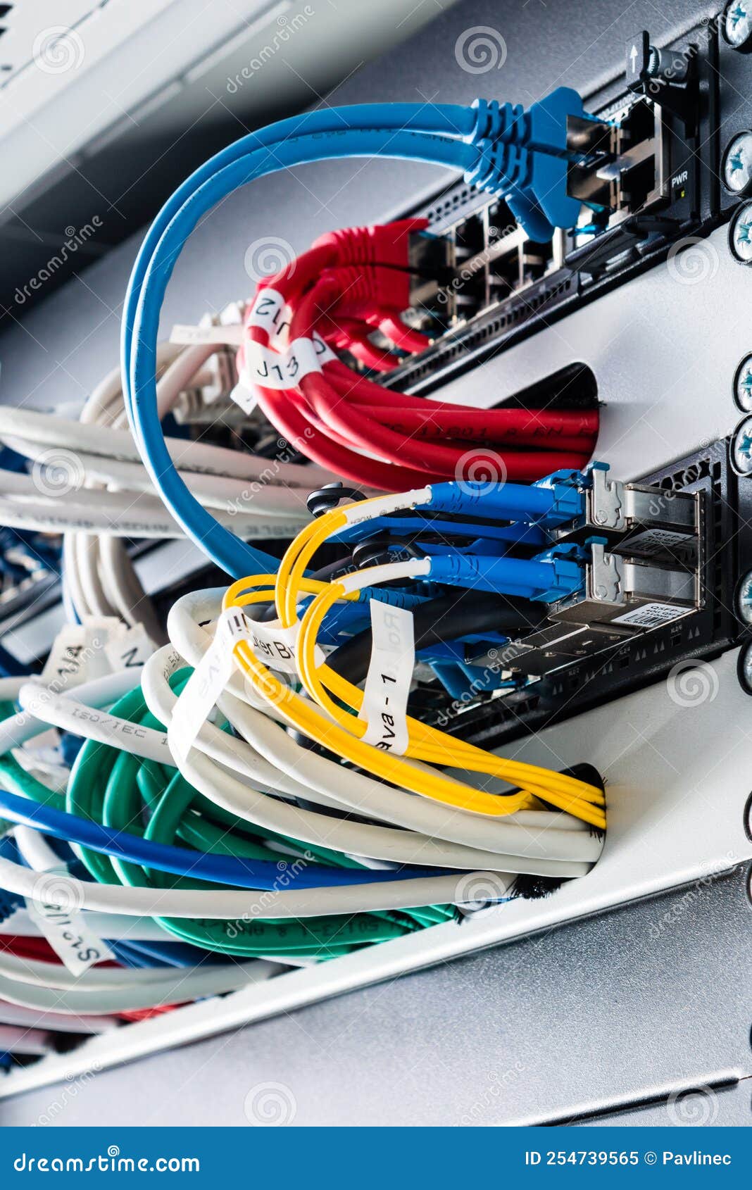 Ethernet Cables Connected To Server Switch Stock Image - Image of ...