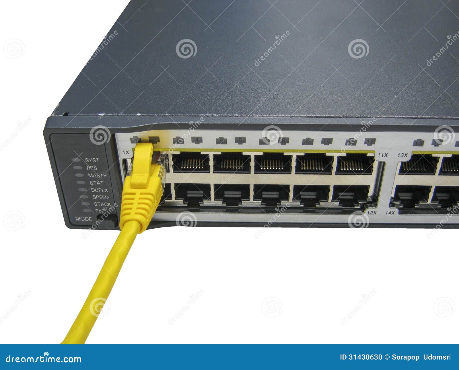 Ethernet Cables Connected To Servers Stock Photo - Image of equipment ...
