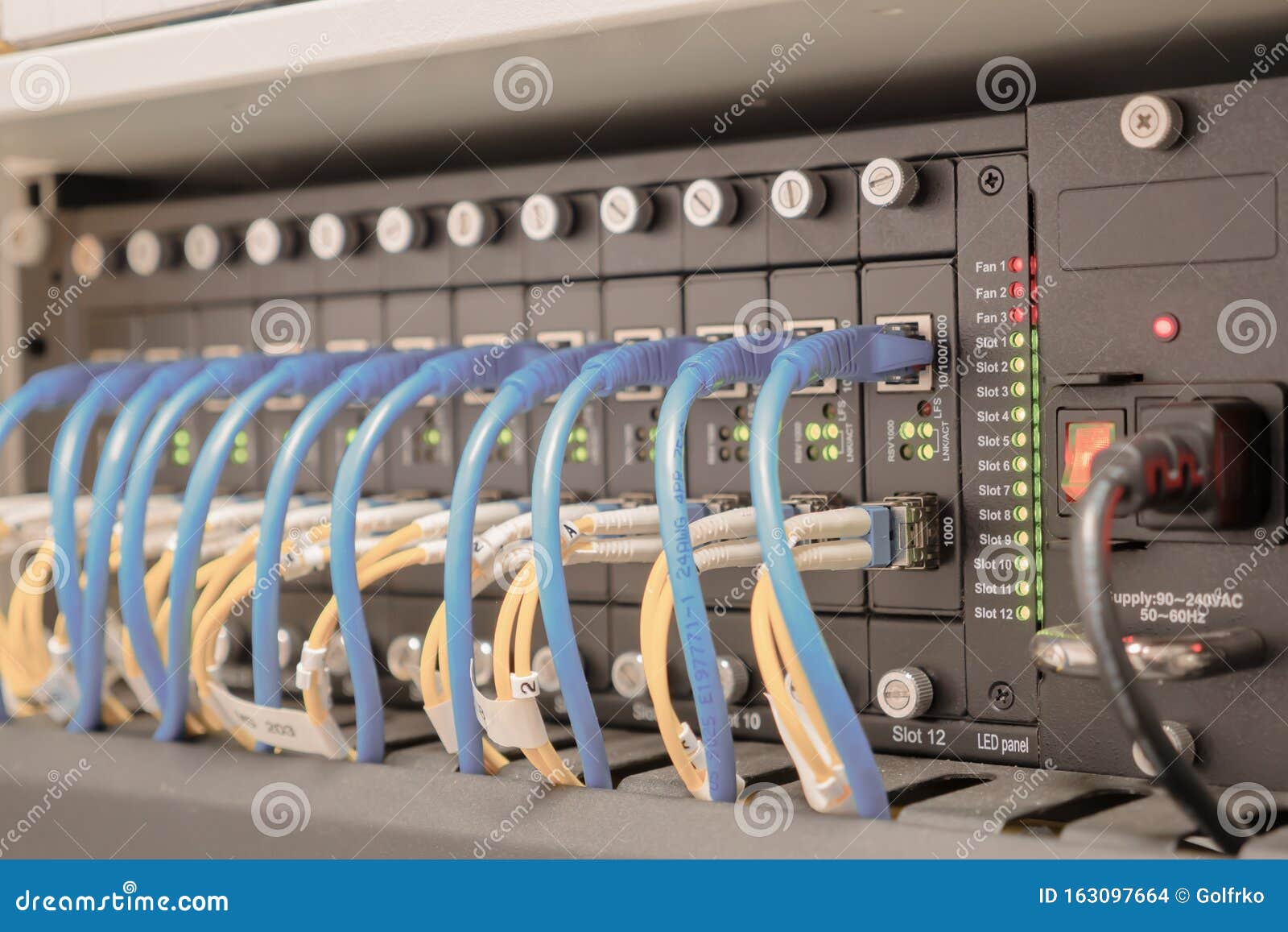 Ethernet Cables and Network Concept Stock Photo - Image of center ...