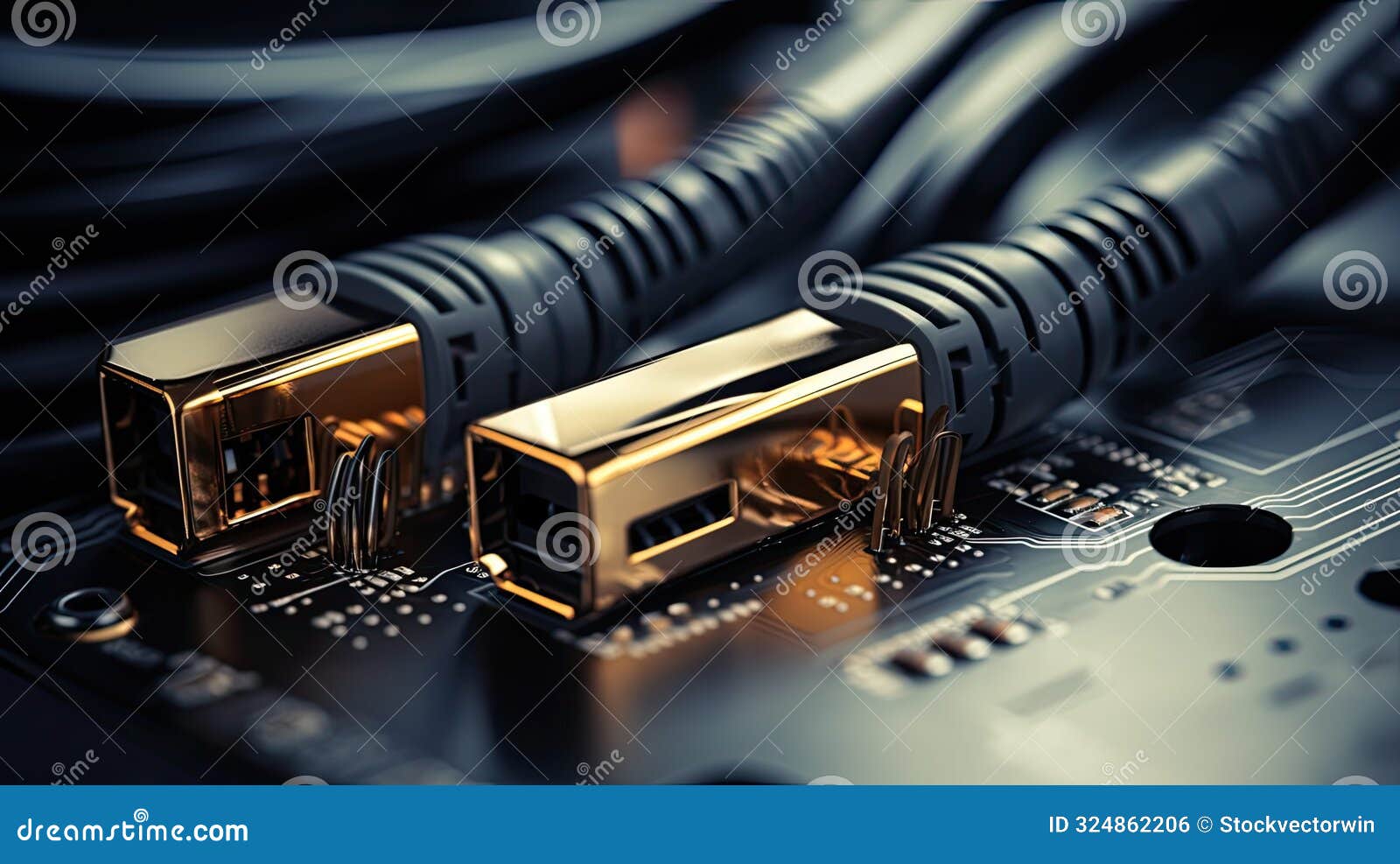 Thunderbolt Computer Cables Royalty-Free Cartoon | CartoonDealer.com ...