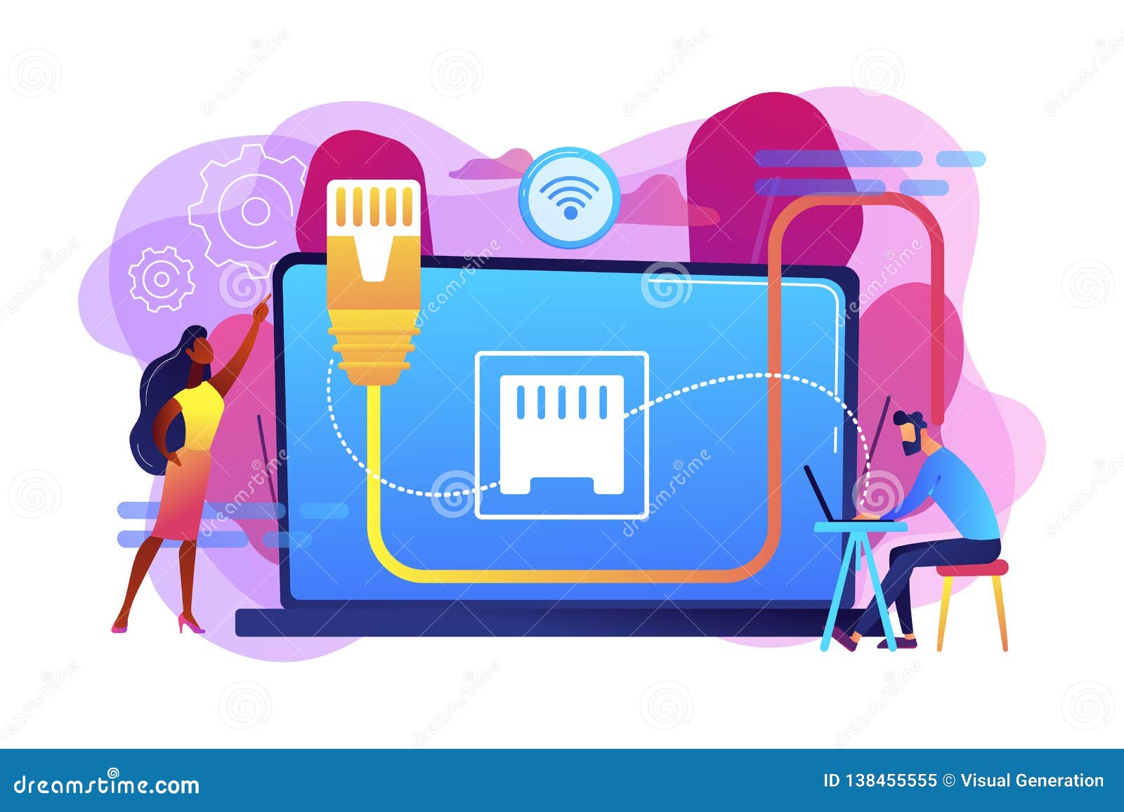 Ethernet Connection (vector) | CartoonDealer.com #2606179
