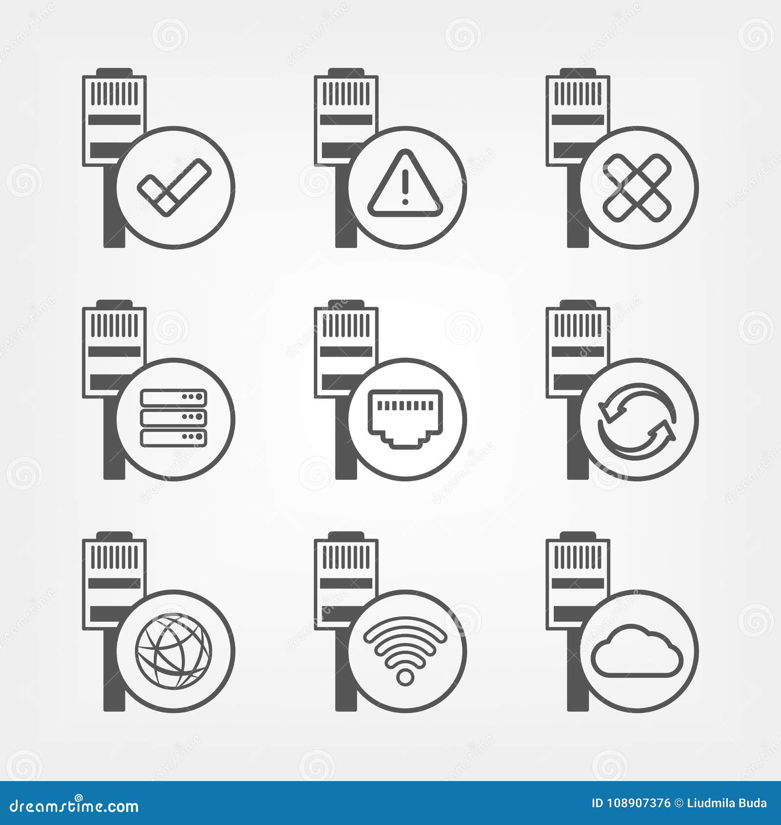 Ethernet Connection (vector) | CartoonDealer.com #2606179