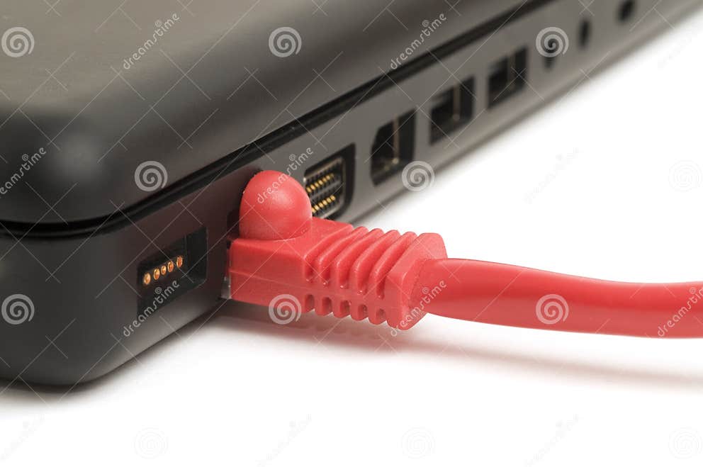 Ethernet Connection To Laptop Stock Image - Image of port, electric ...