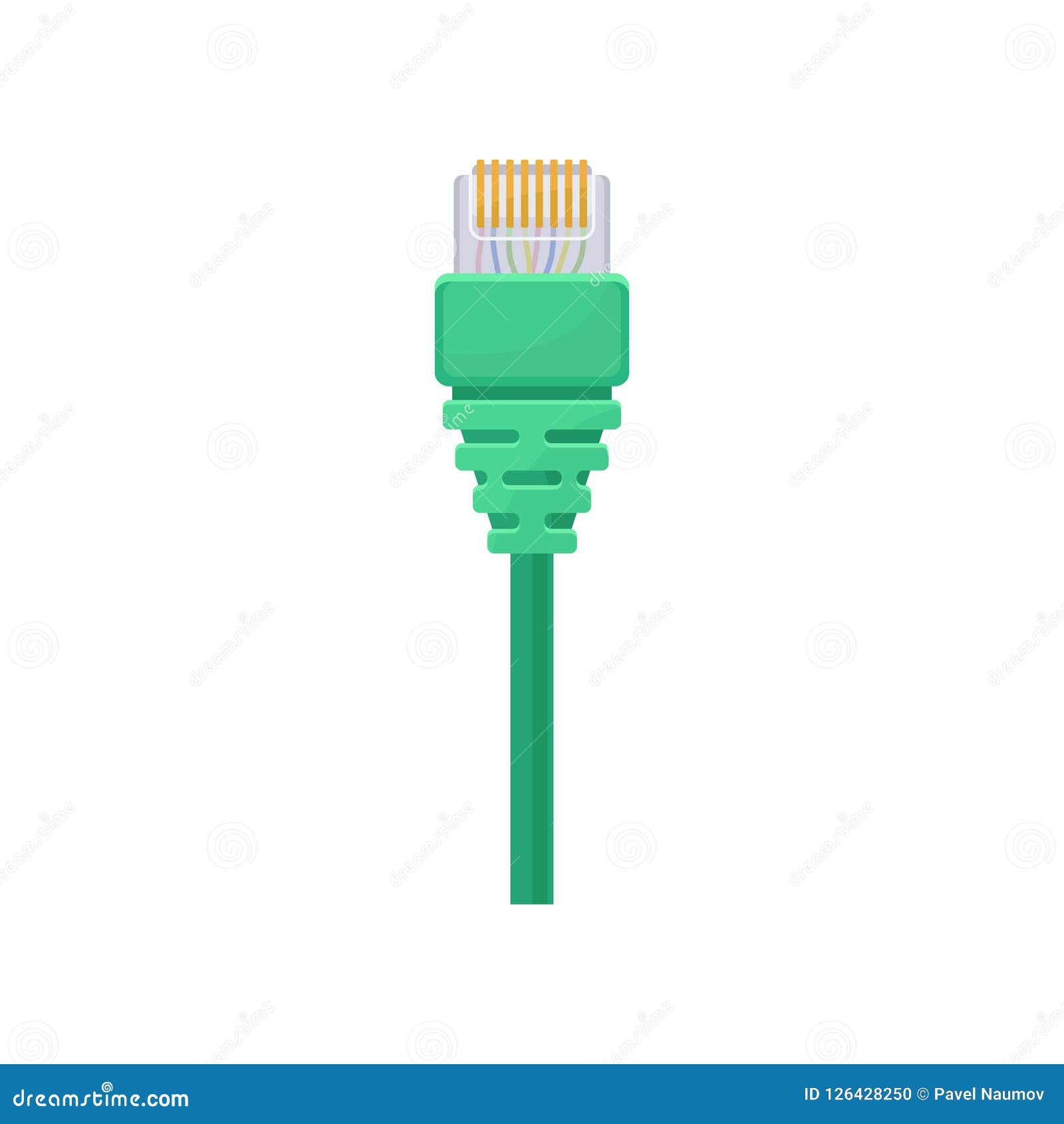 Ethernet Connector Network Symbol Cartoon Vector | CartoonDealer.com ...