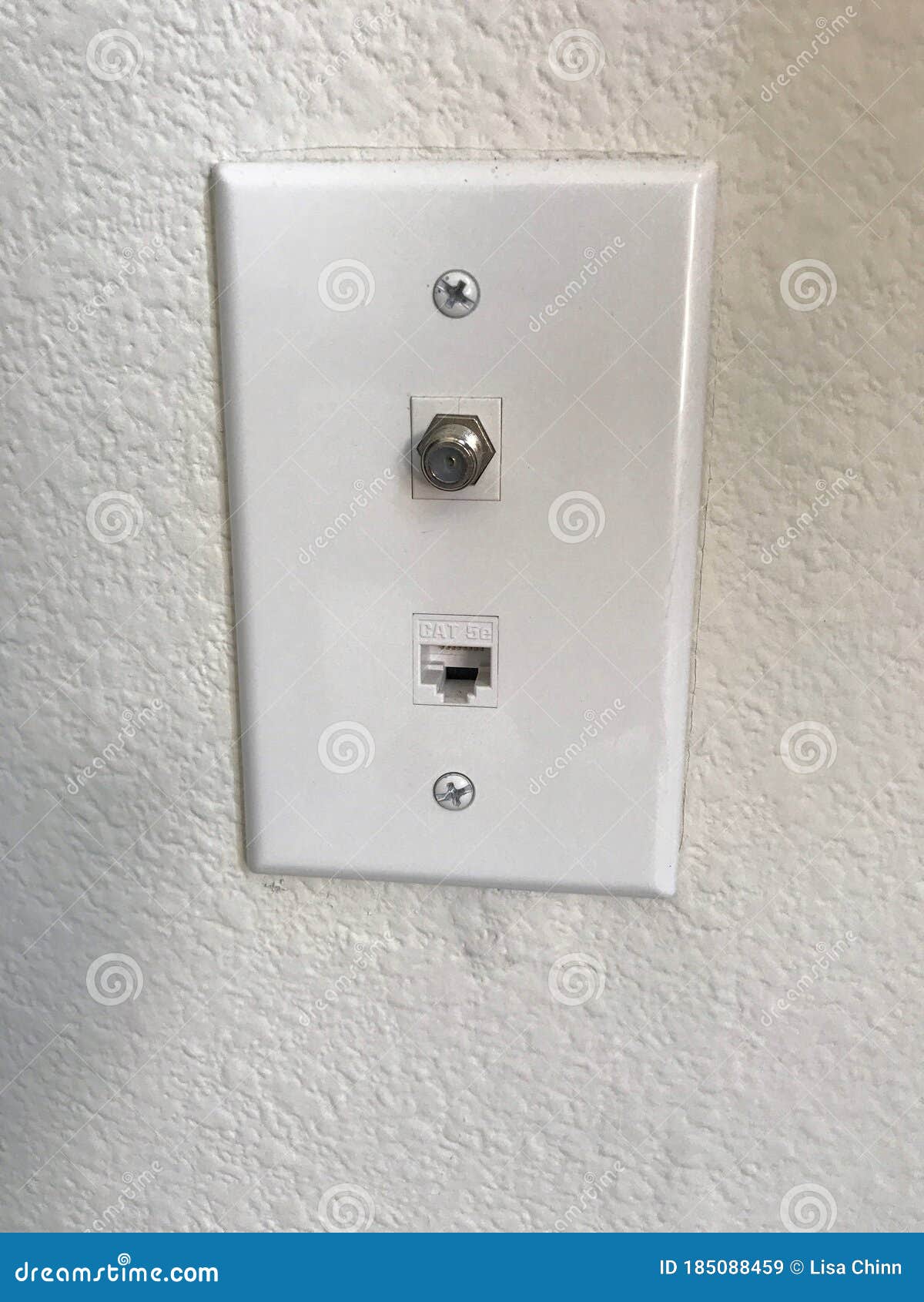 Ethernet and cable jack stock image. Image of interior - 185088459