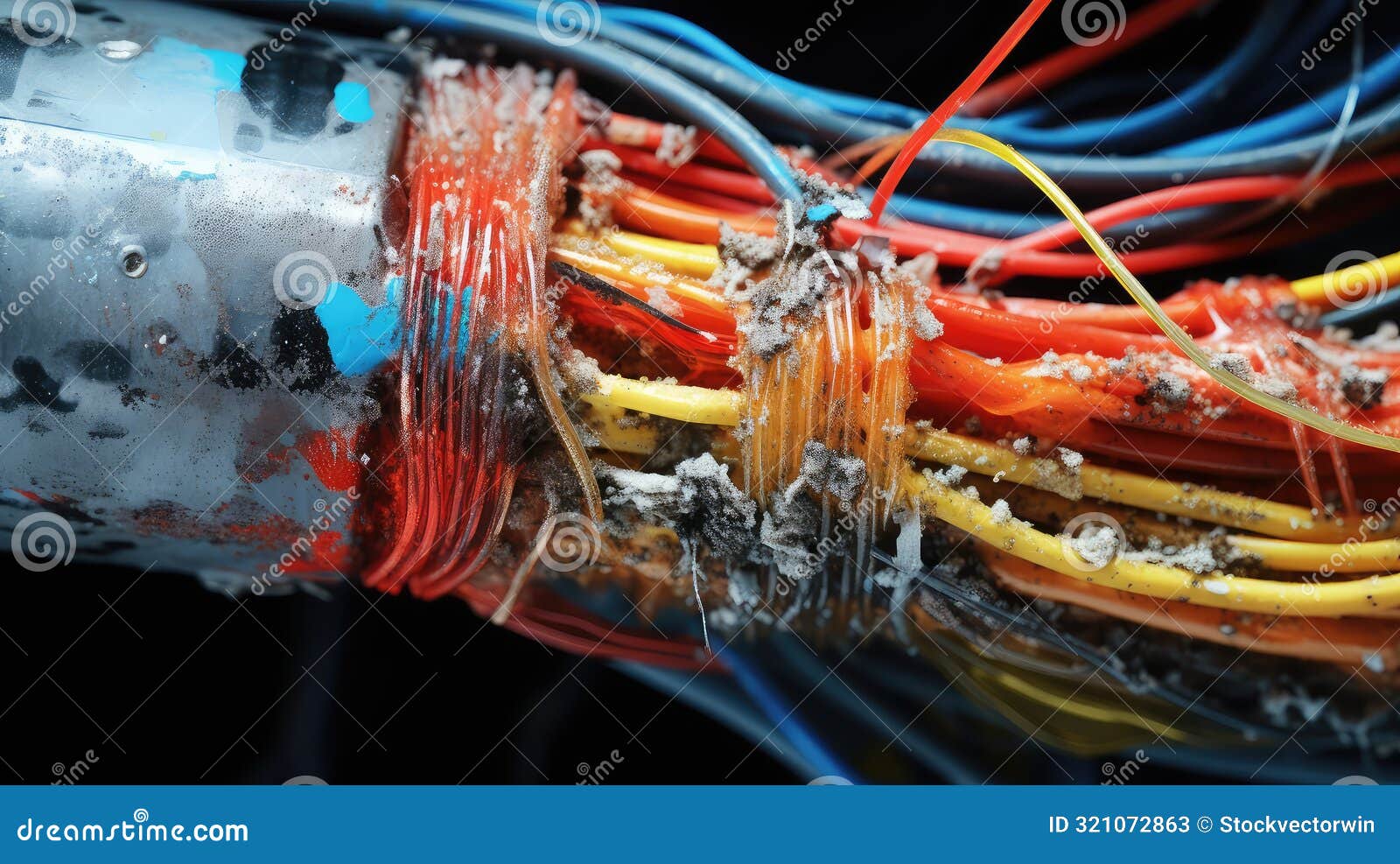 Internet Cables Underwater Damaging Coral Reefs AI Generative Stock ...