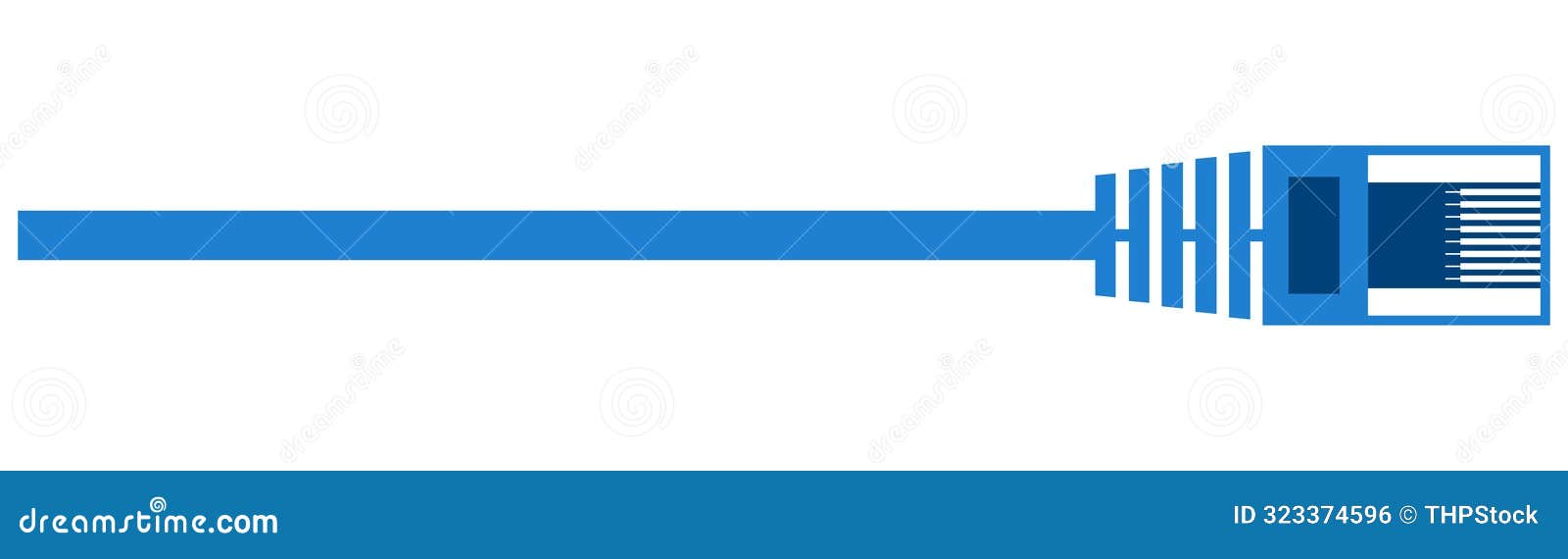 Ethernet LAN Cable with RJ45 Connector Vector Stock Vector ...