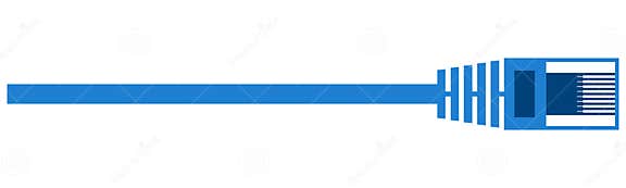 Ethernet LAN Cable with RJ45 Connector Vector Stock Vector ...
