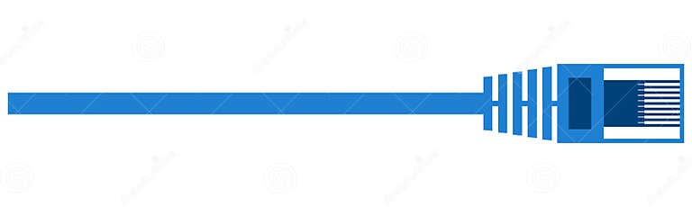 Ethernet LAN Cable with RJ45 Connector Vector Stock Vector ...