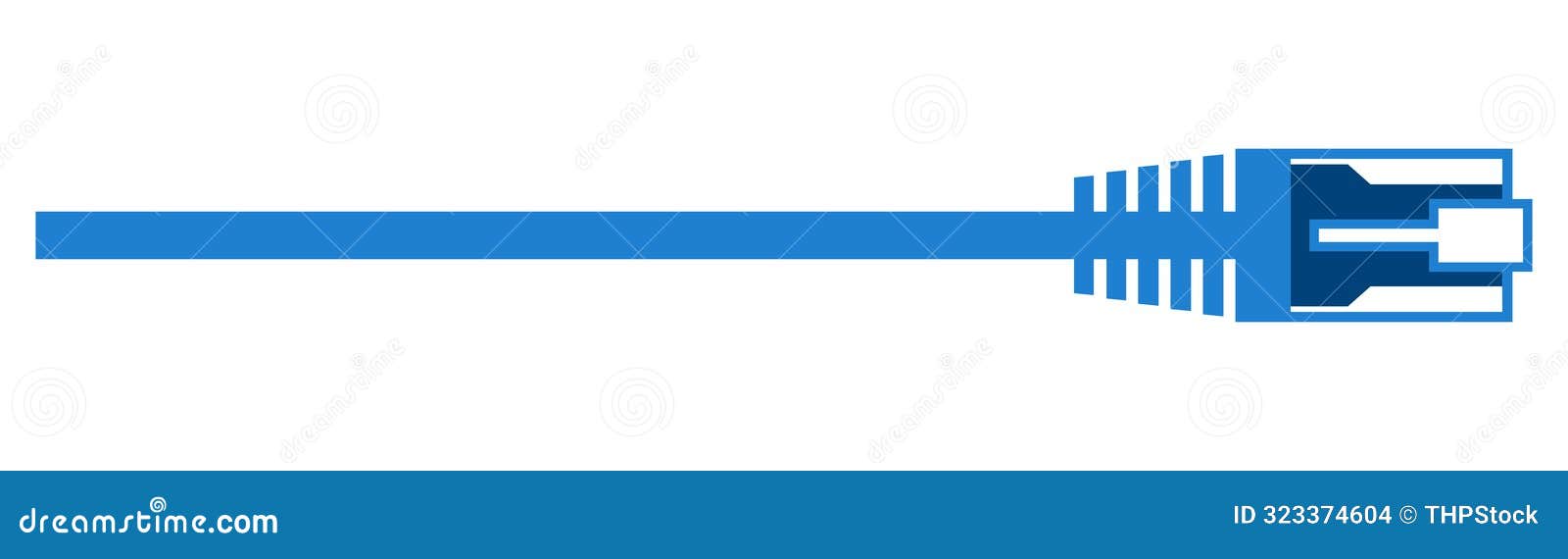 Ethernet LAN Cable Vector stock vector. Illustration of socket - 323374604