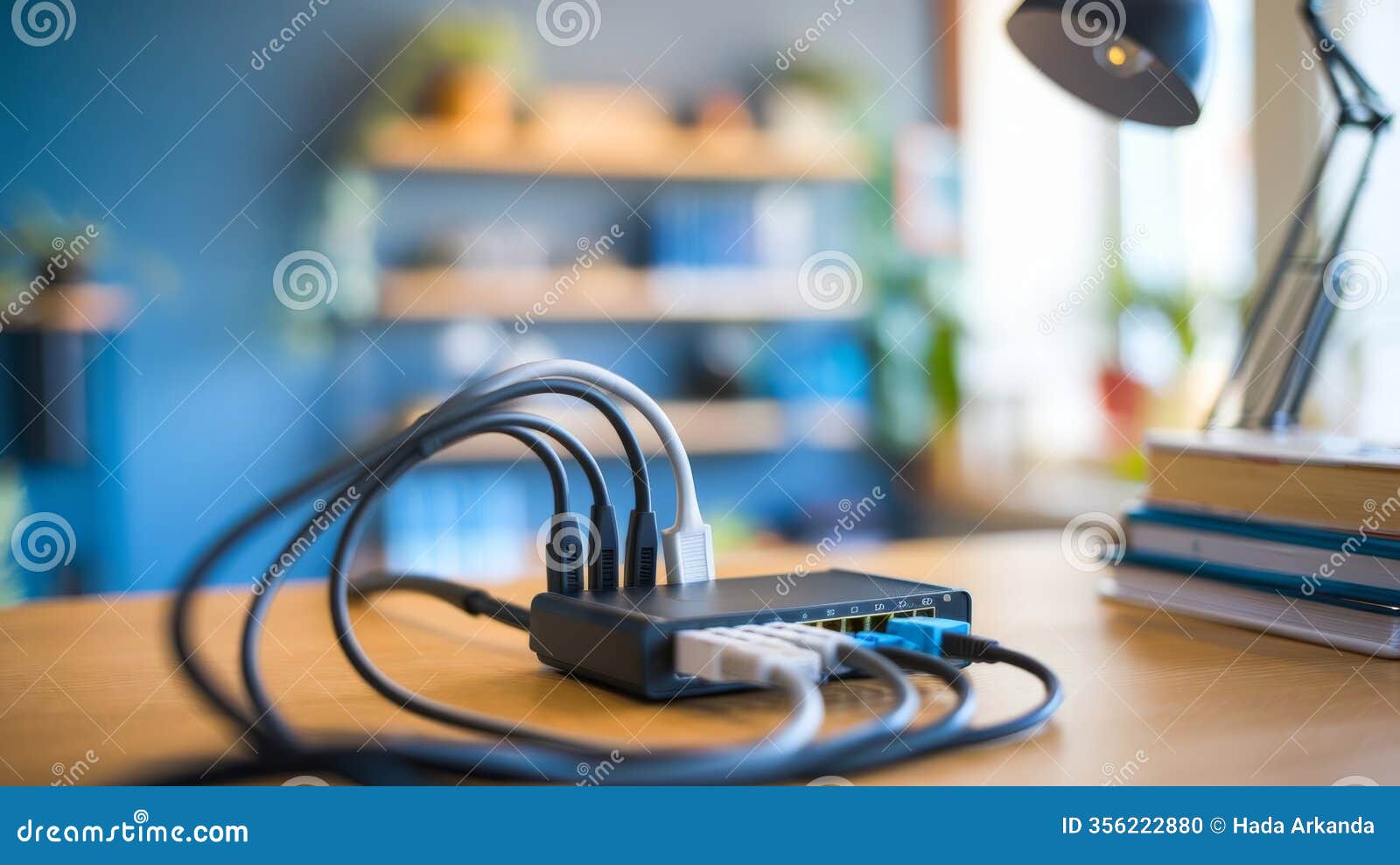 Ethernet Network Hub and Patch Cable Connections Stock Photo - Image of ...