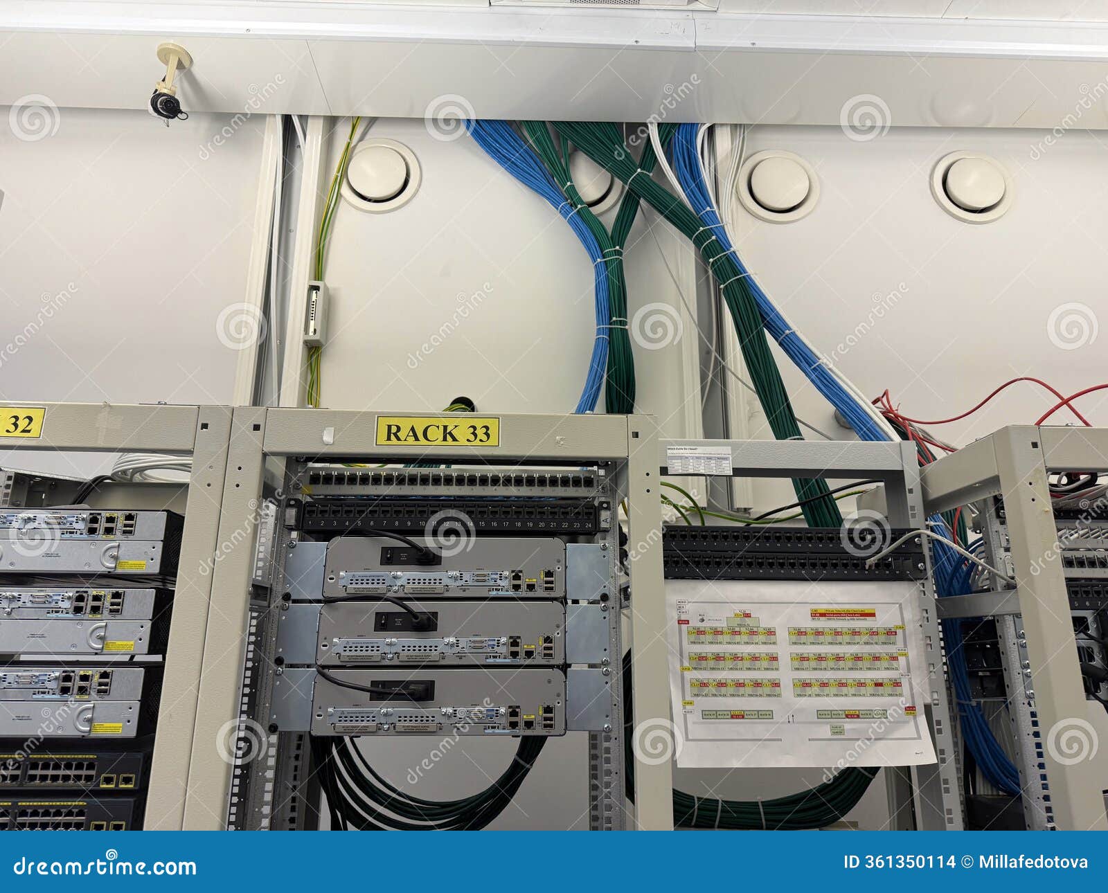 Ethernet and Network Rack Indoor Stock Photo - Image of engineer ...