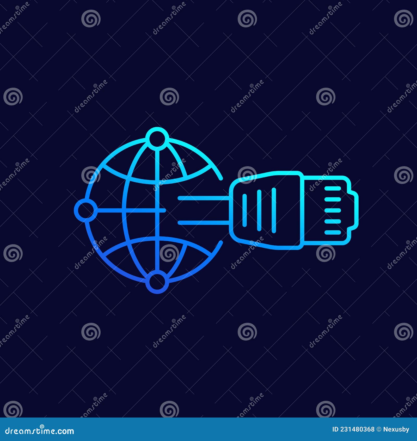 Ethernet Plug Line Vector Icon Stock Vector - Illustration of cable ...